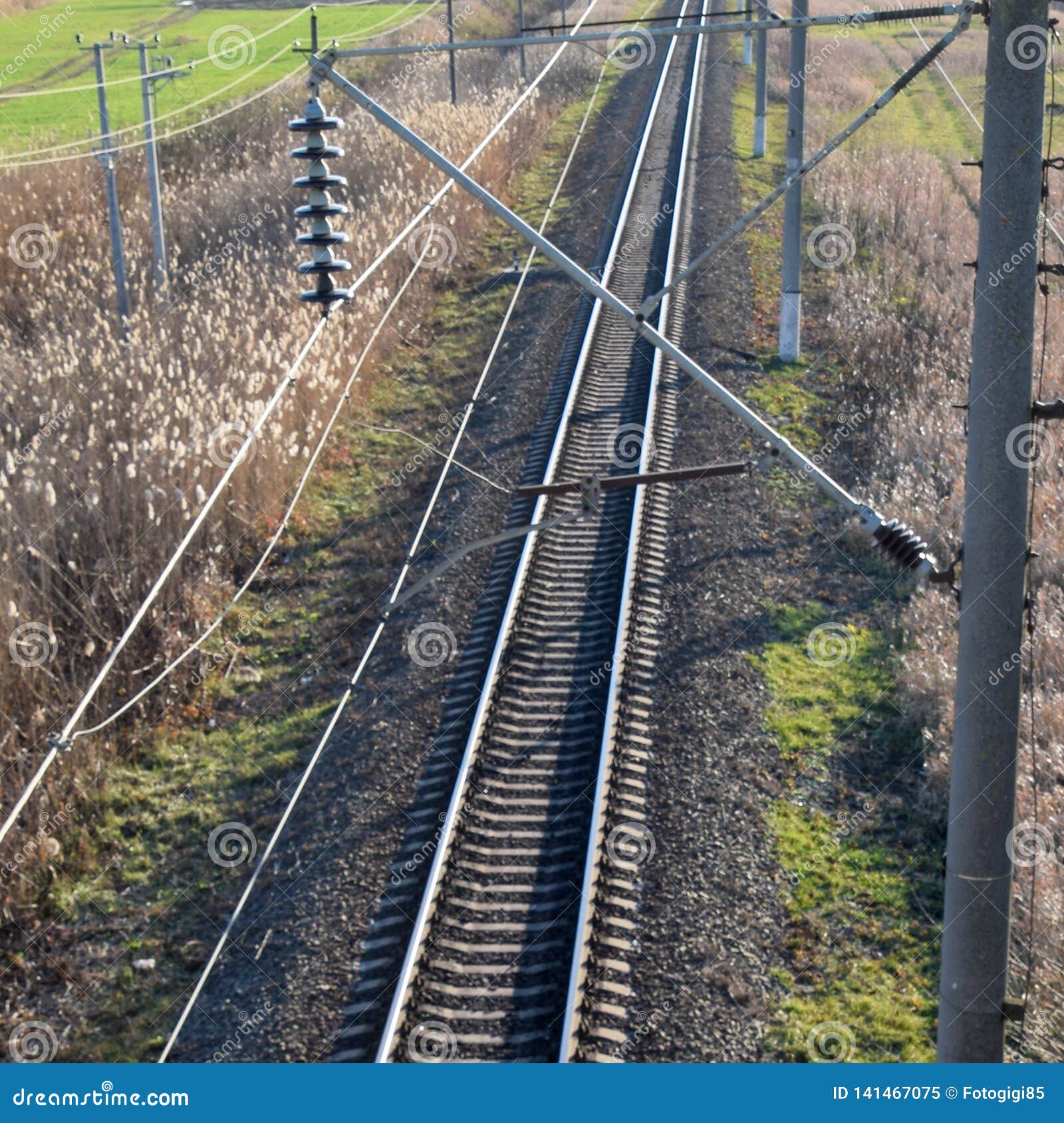 Plot Railway. Top View on the Rails Stock Image - Image of equipment ...