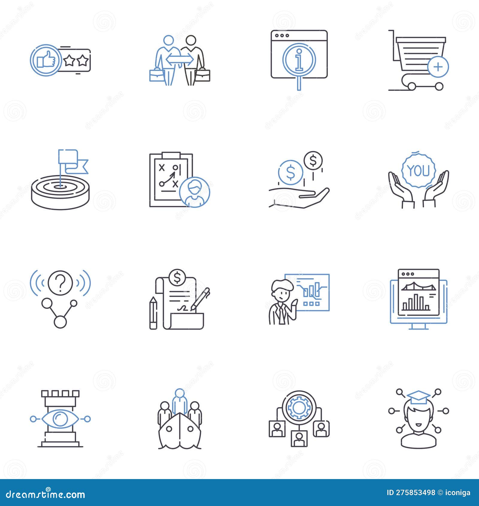 Plot And Storyline Line Icons Collection. Intrigue, Narrative, Twists ...