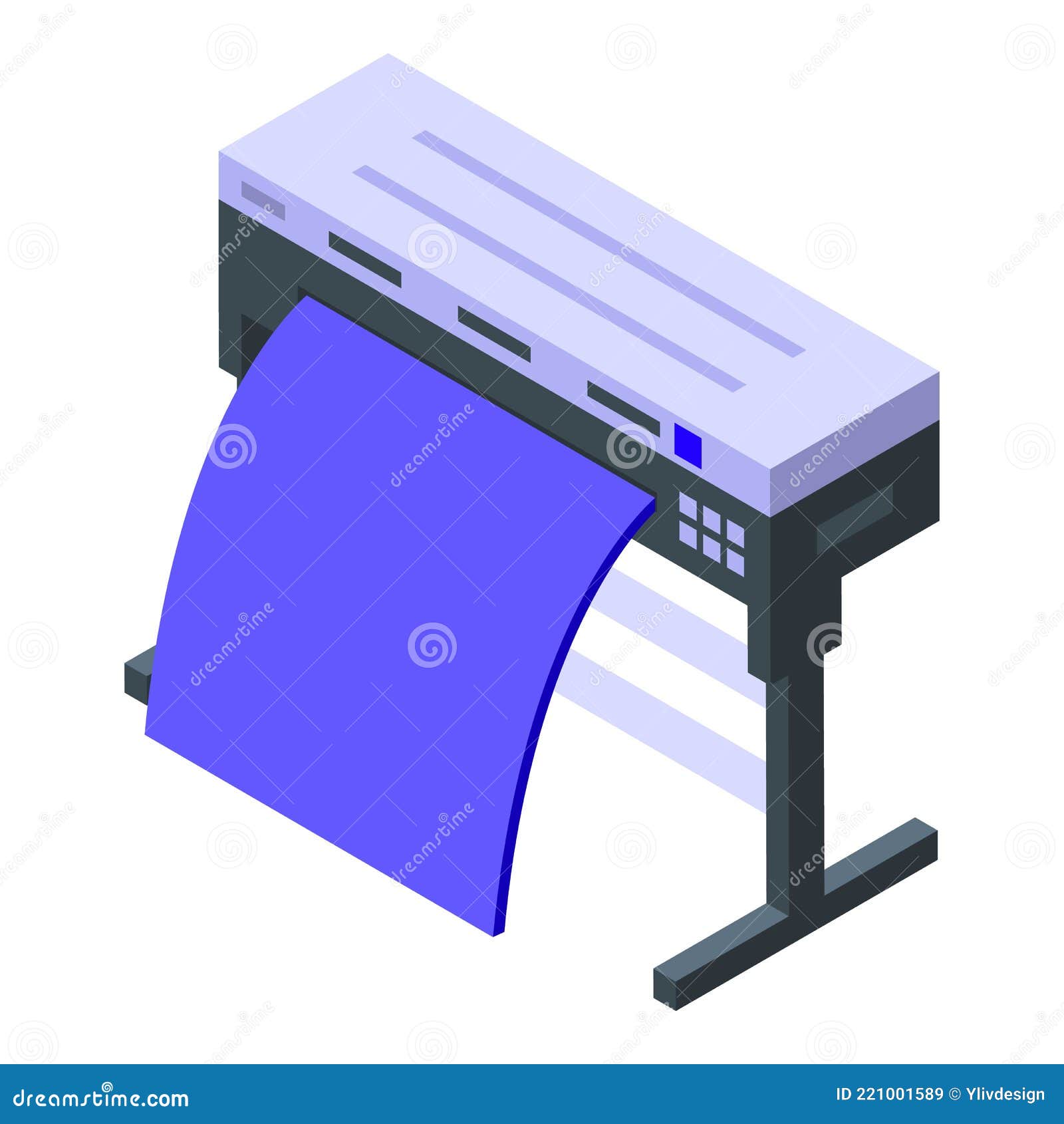 Plotter Digital Printing Icon, Isometric Style Stock Vector ...