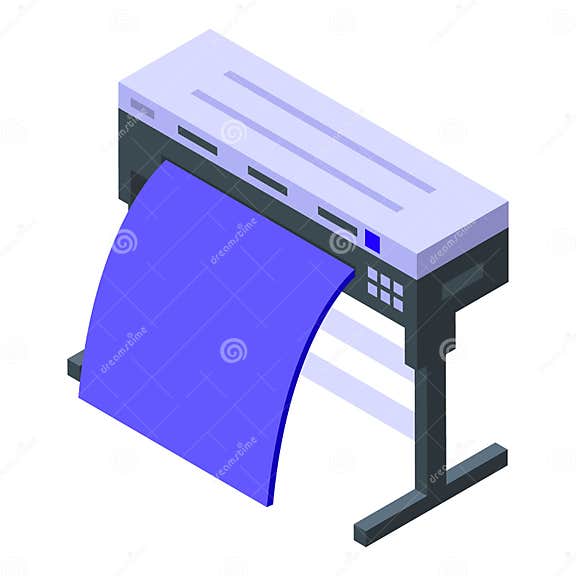 Plotter Digital Printing Icon, Isometric Style Stock Vector ...