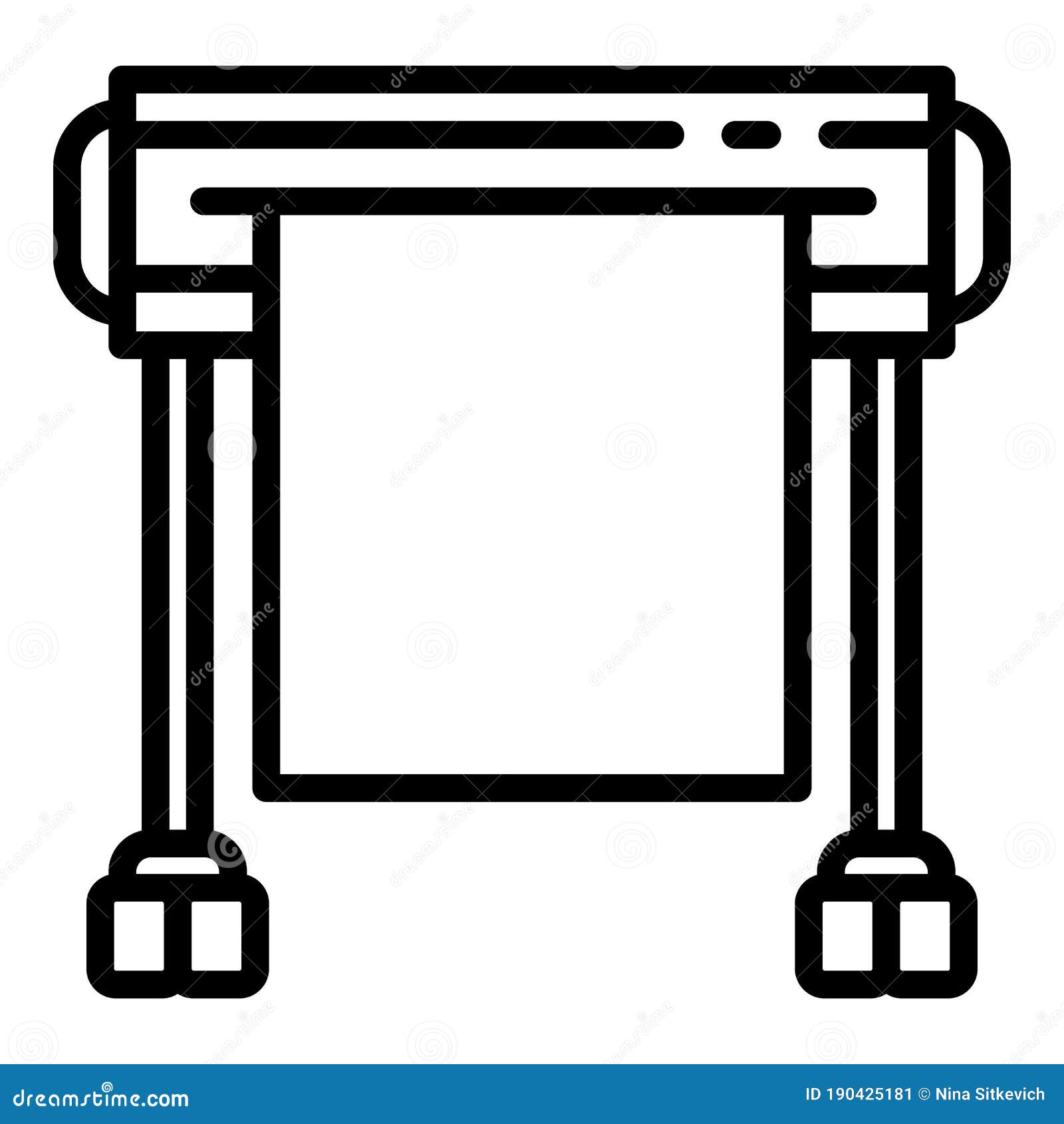 Plotter Icon, Outline Style Stock Vector - Illustration of machine ...