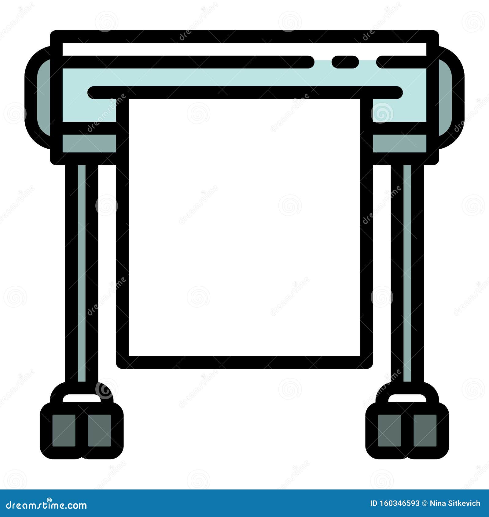 Plotter Icon, Outline Style Stock Vector - Illustration of latex ...