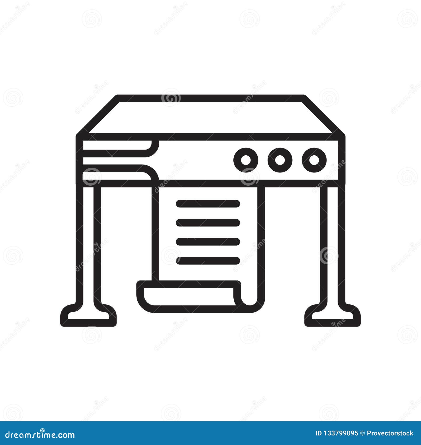 Plotter Icon Black Color Illustration Flat Style Simple Image Cartoon ...