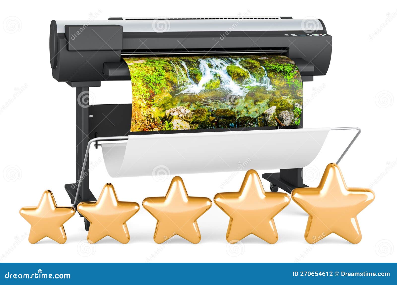 Plotter, Large Format Inkjet Printer with Five Golden Stars, 3D ...