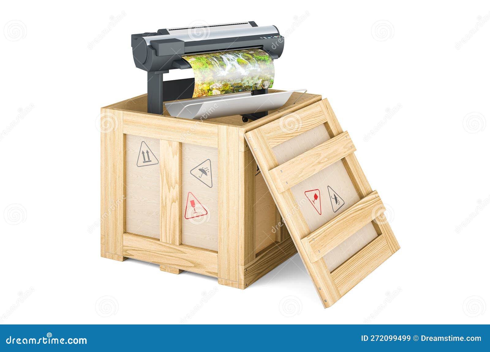 Plotter, Large Format Inkjet Printer Inside Wooden Box, Delivery ...