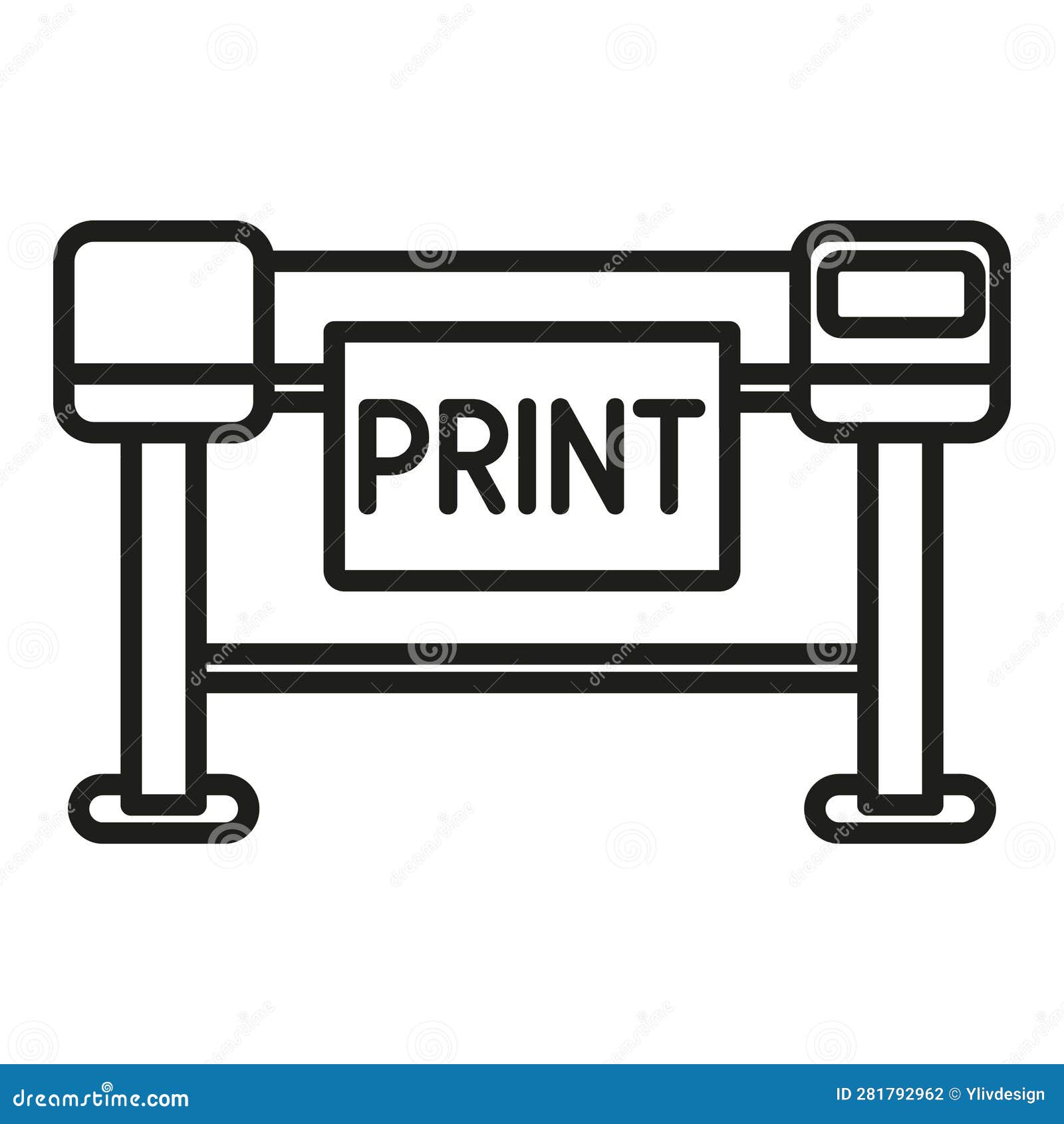 Plotter Print Icon Outline Vector. Printer Machine Stock Illustration ...