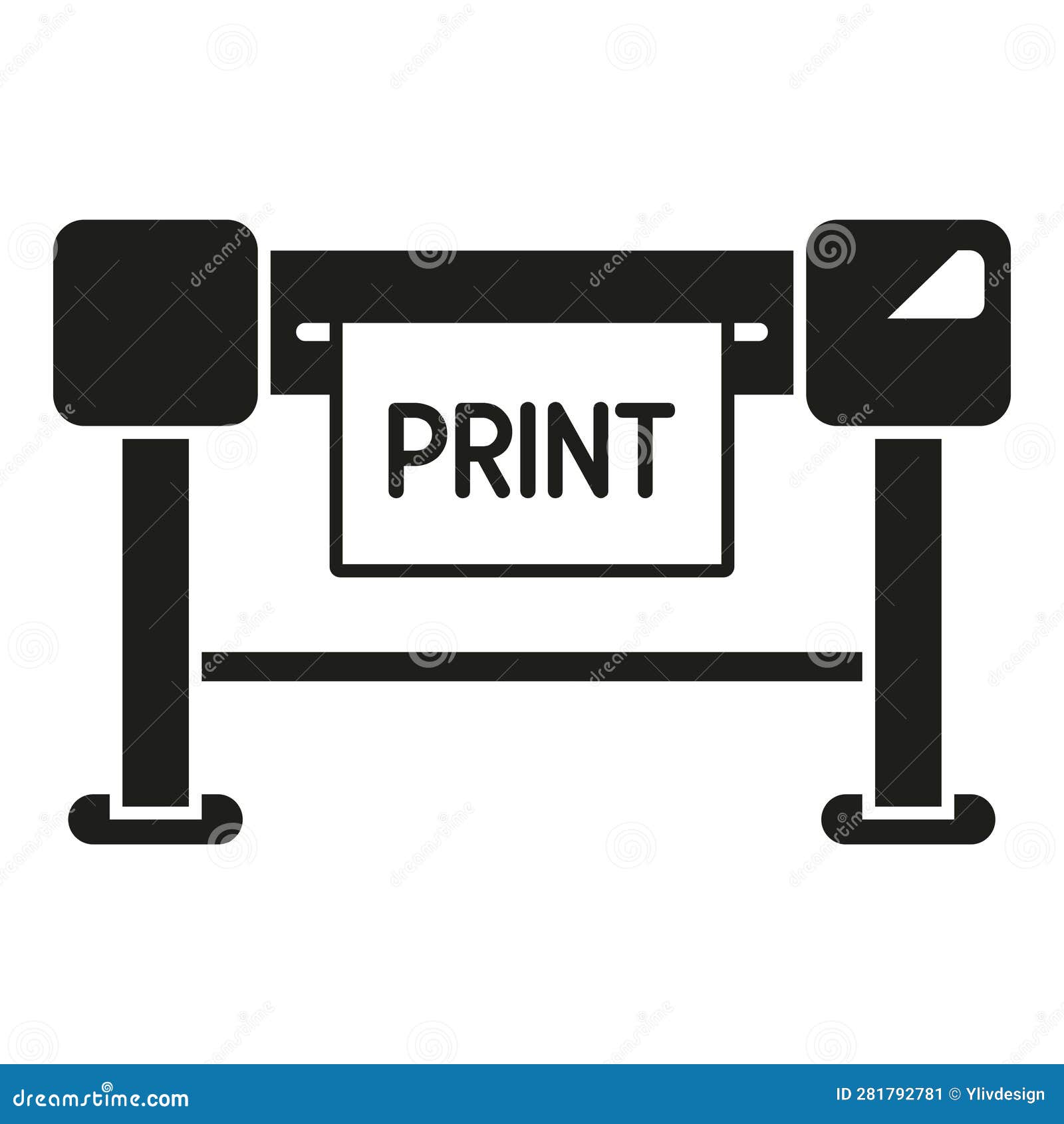 Plotter Print Icon Simple Vector. Printer Machine Stock Vector ...