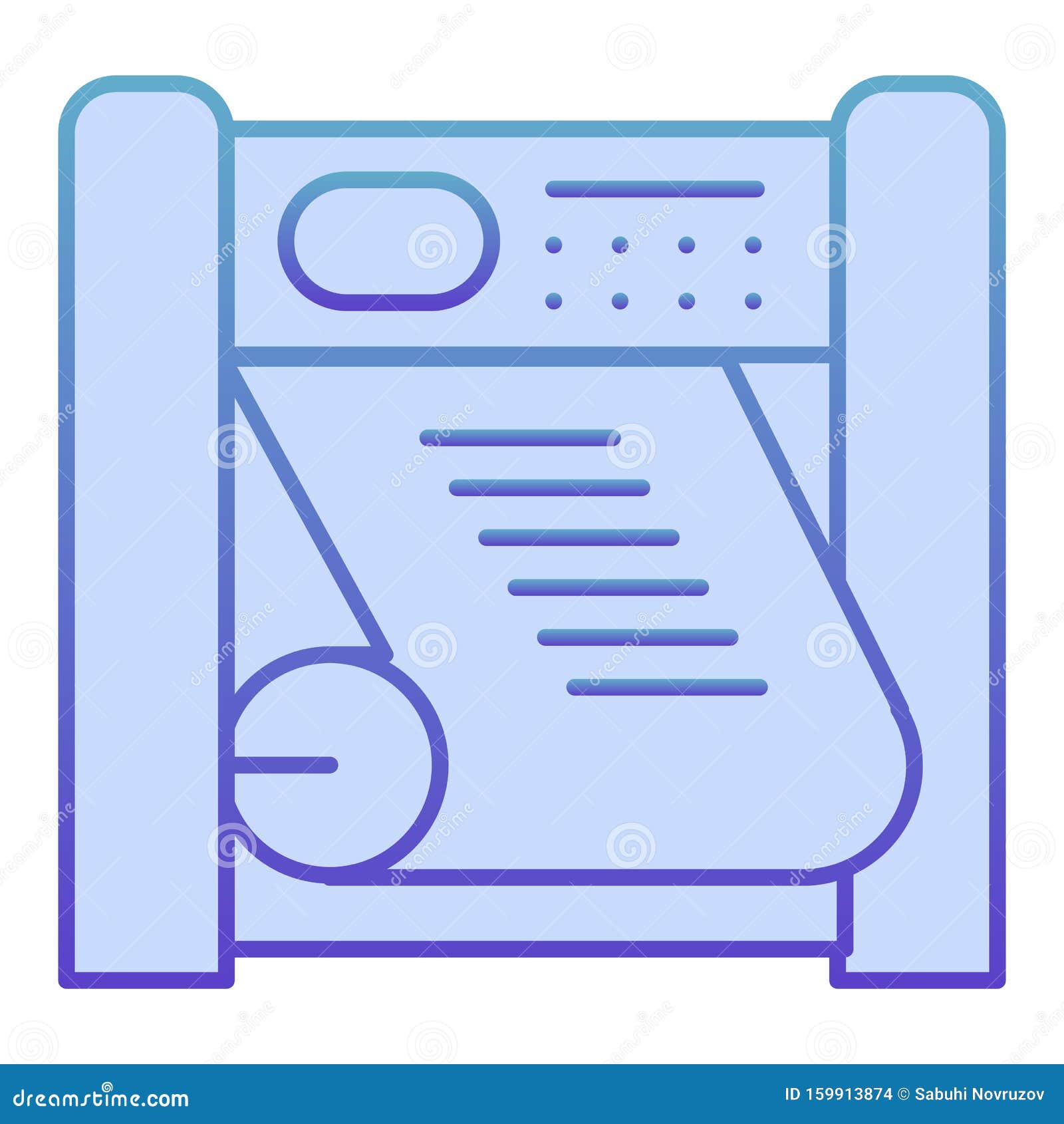 Plotter Printing Flat Icon. Large Format Printer Blue Icons in Trendy ...