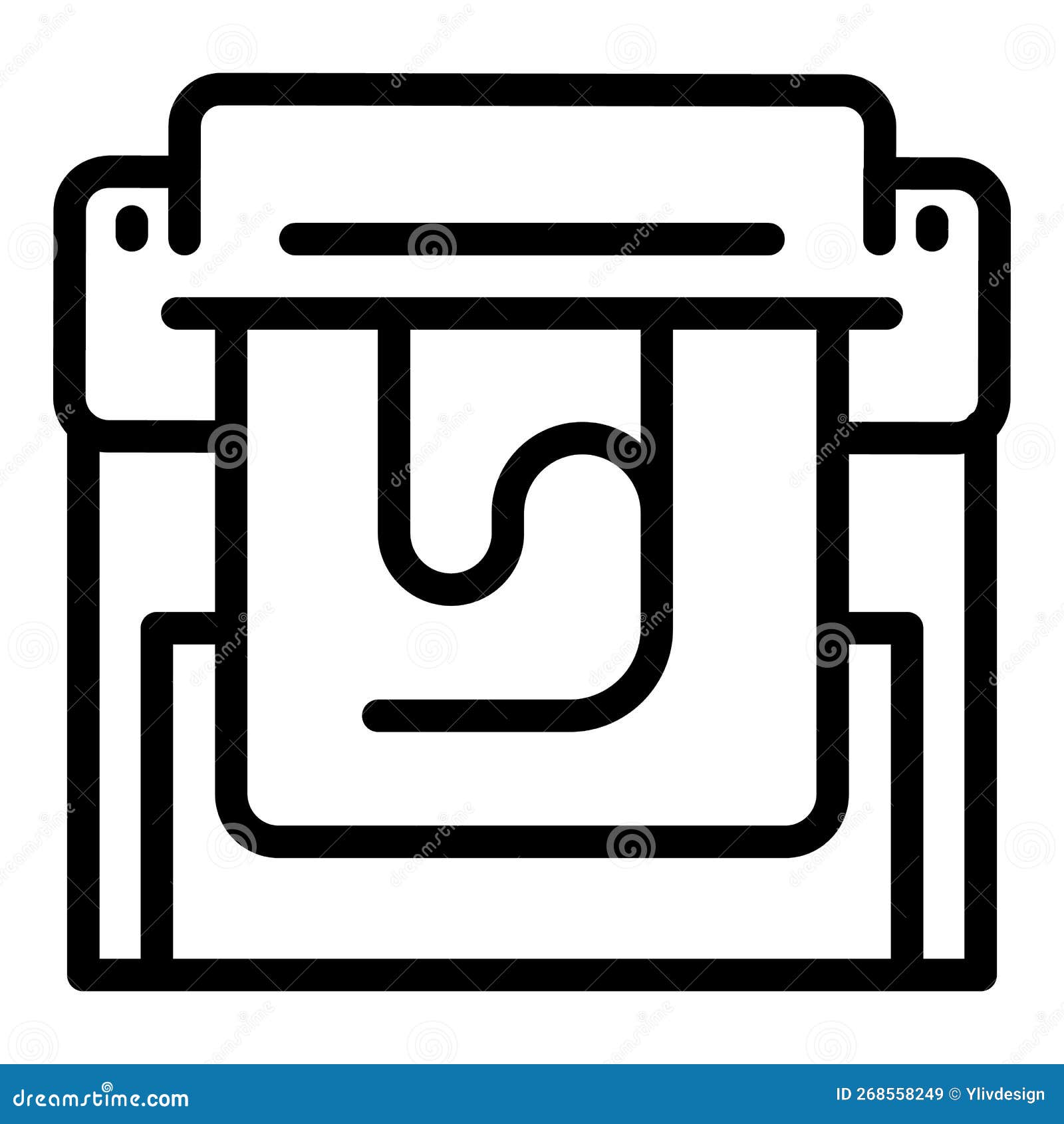 Plotter Printing Icon Outline Vector. Printer Machine Stock Vector ...