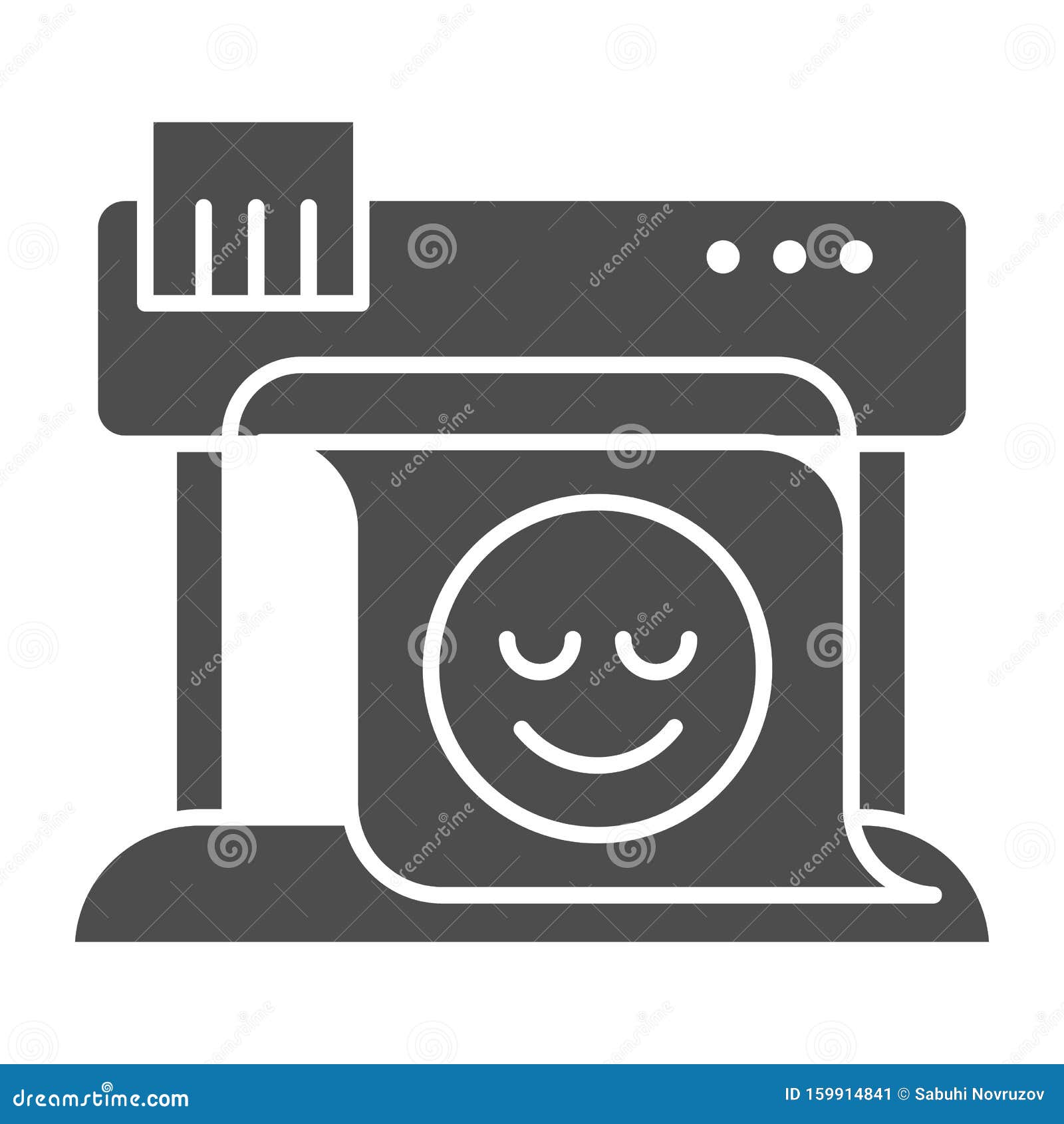 Plotter Solid Icon. Large Format Printer Vector Illustration Isolated ...