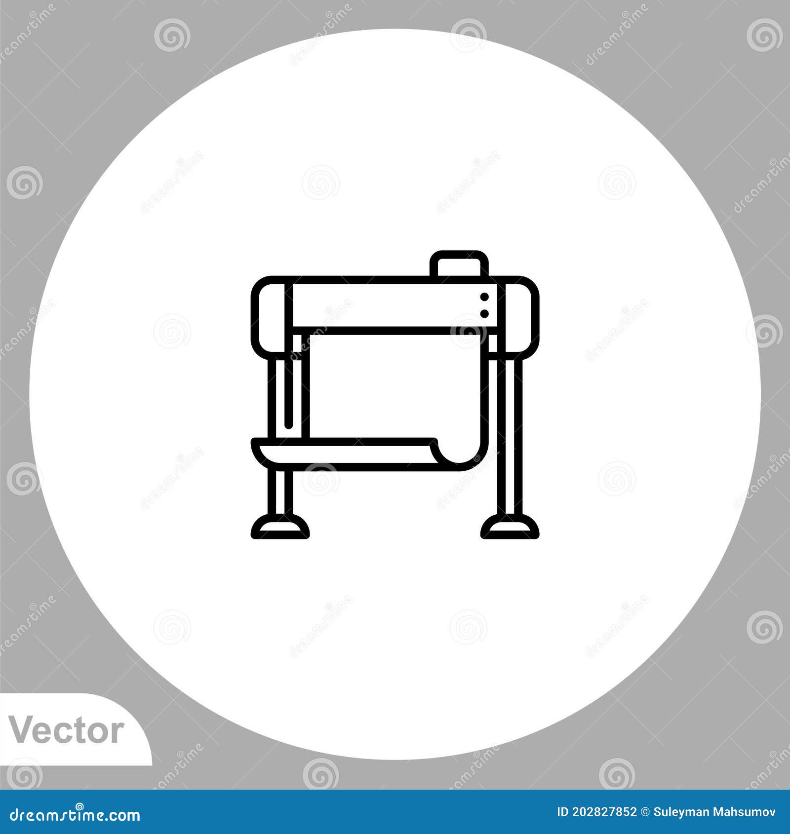 Plotter Vector Icon Sign Symbol Stock Vector - Illustration of business ...