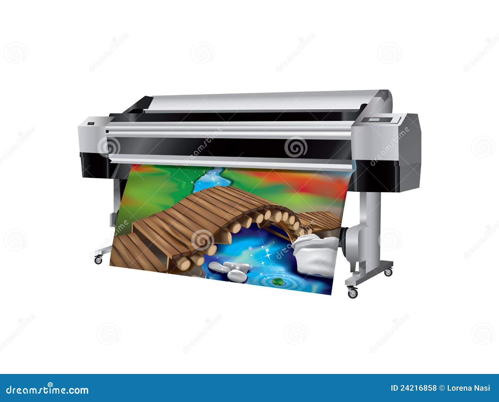 Plotter With Wooden Bridge Stock Photo | CartoonDealer.com #24216858
