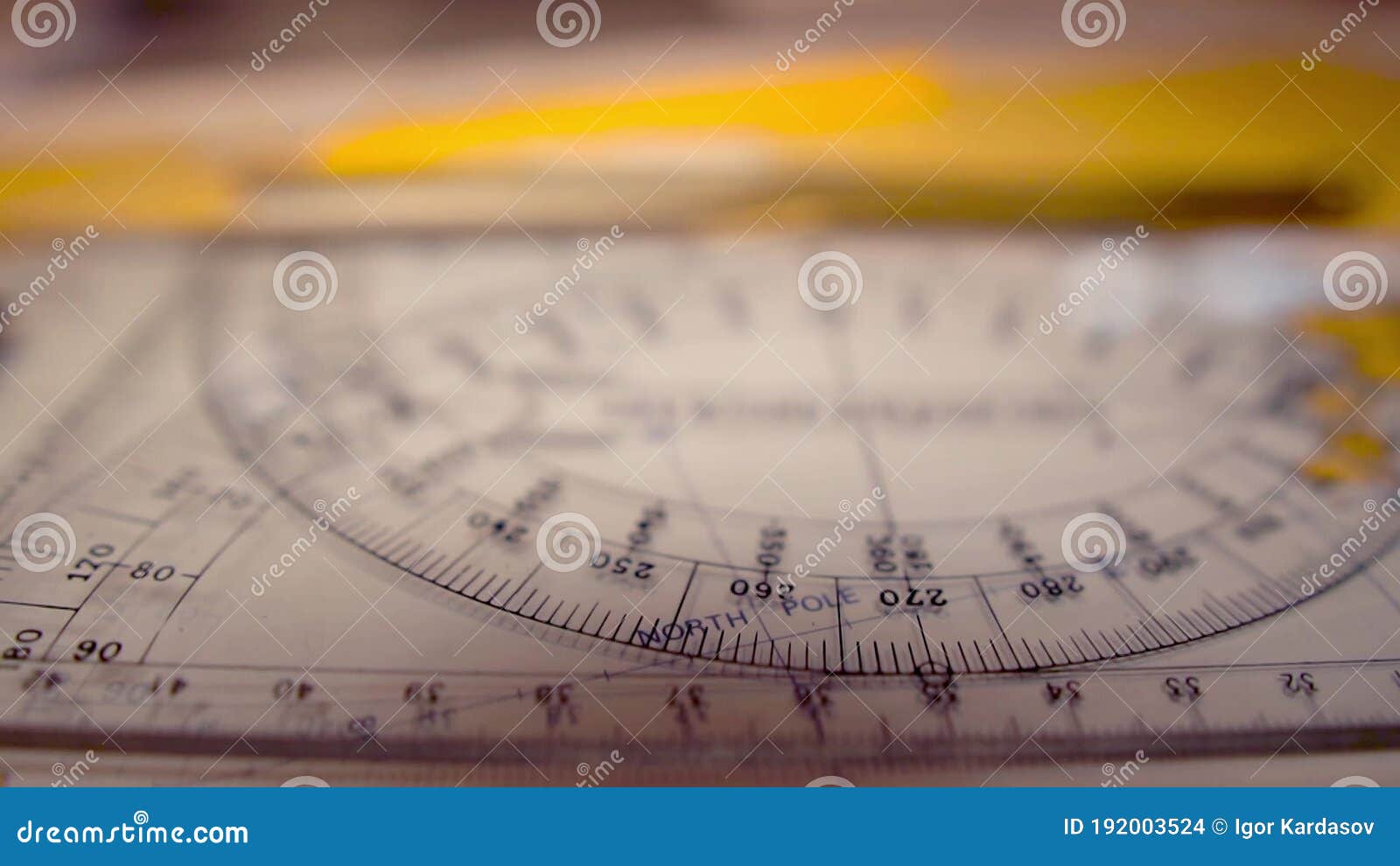 Plotting Position on Navigational Chart at Sea. Marine Map and Ruler ...