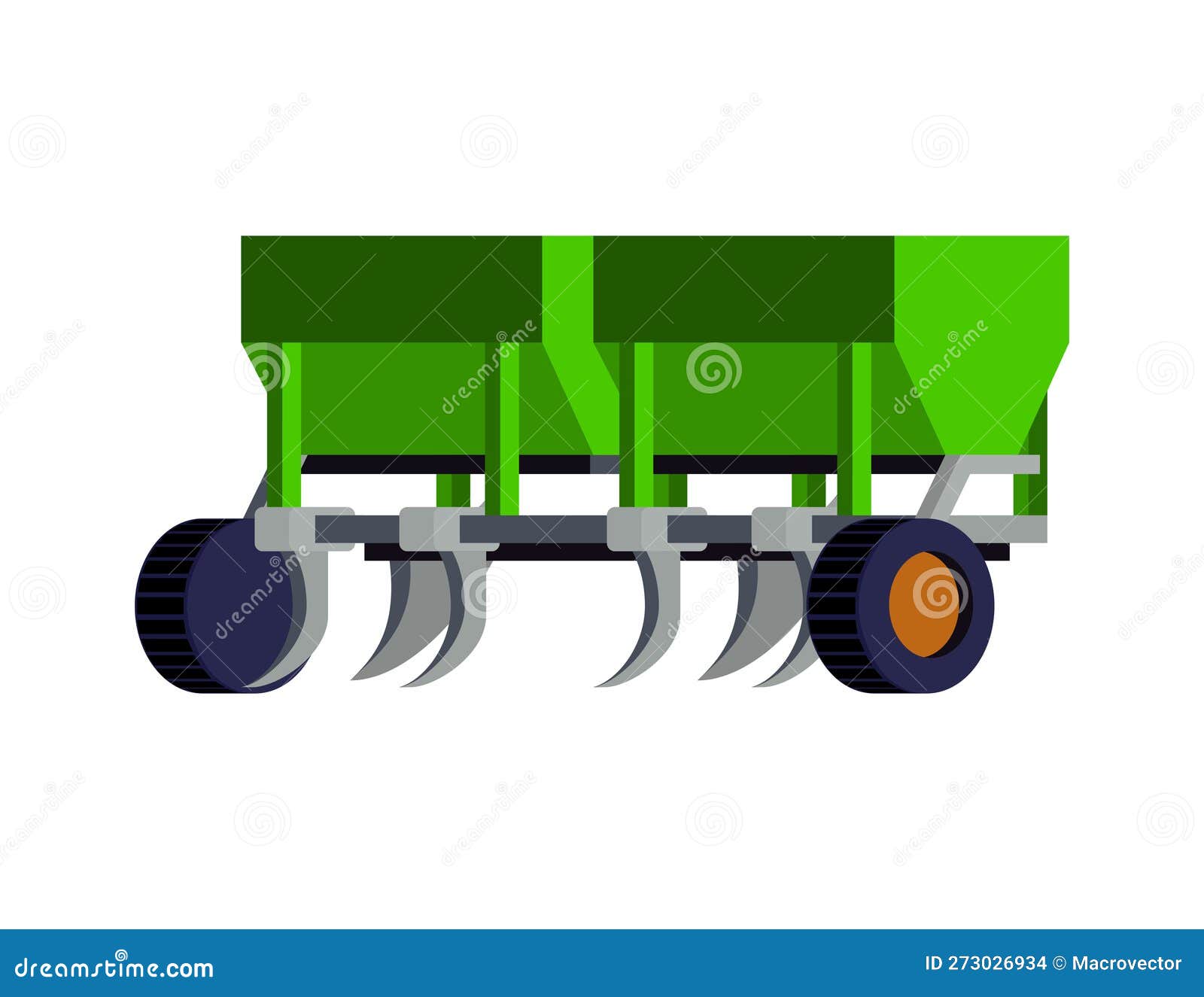 Plough Flat Icon stock vector. Illustration of agriculture - 273026934