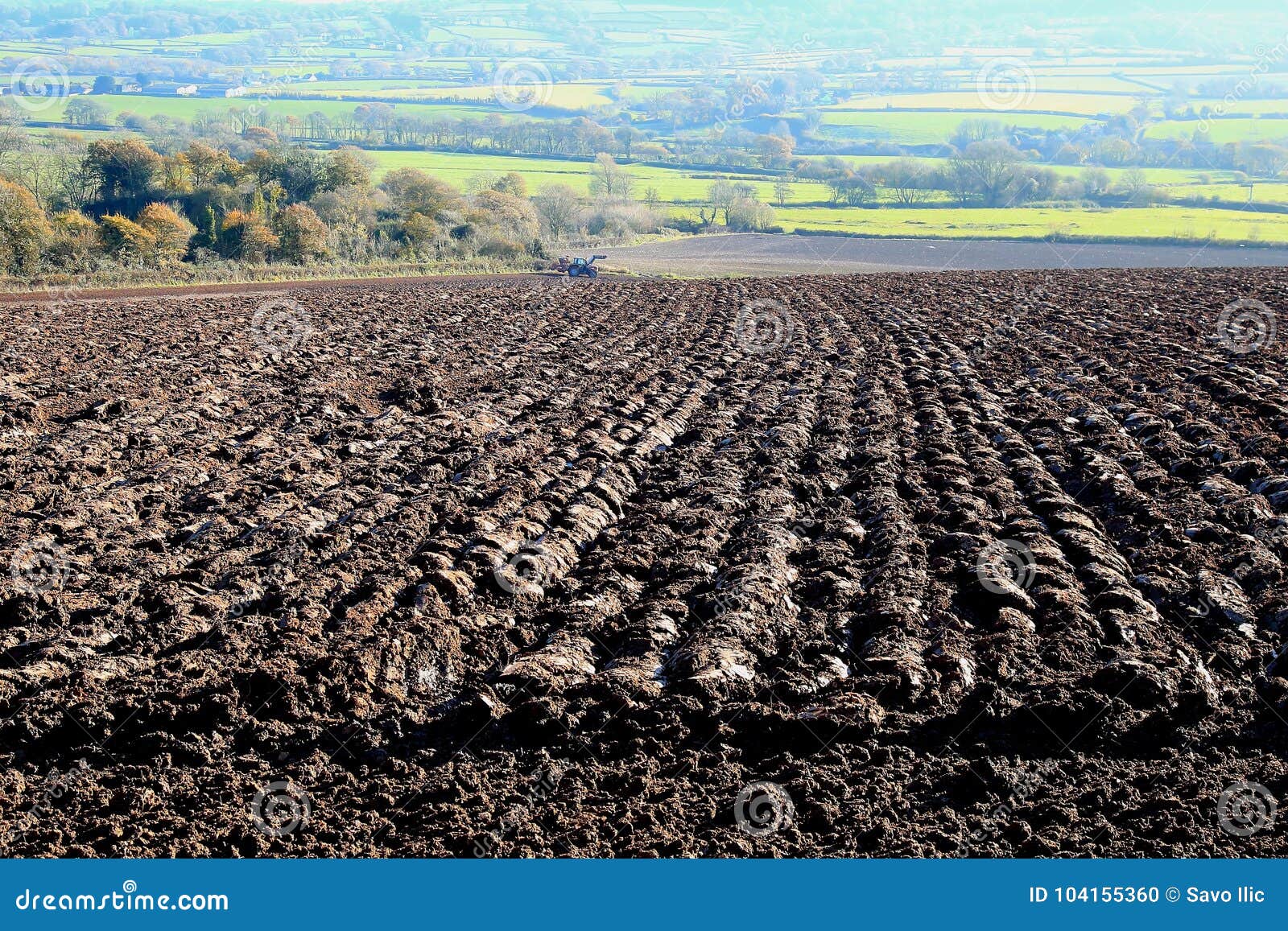 Ploughed Agricultural Field Stock Photo - Image of scenery, plowed ...