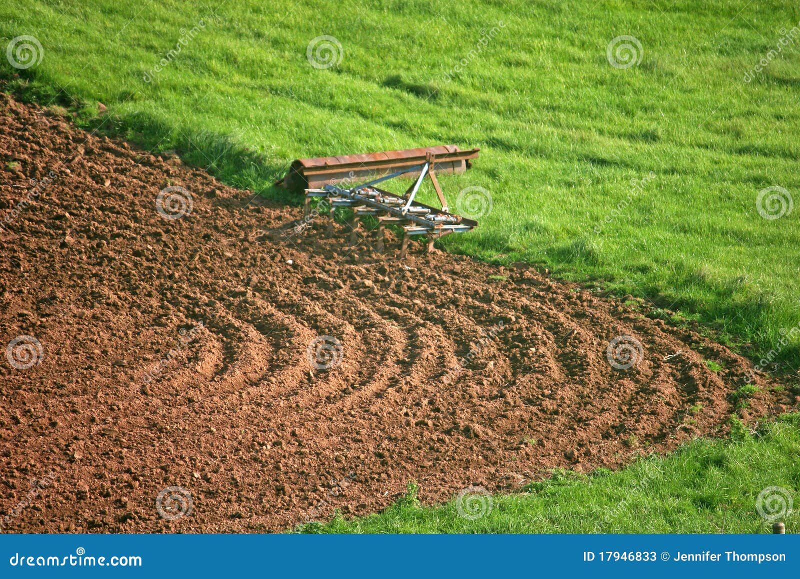 Ploughed field stock image. Image of ploughed, plow, green - 17946833