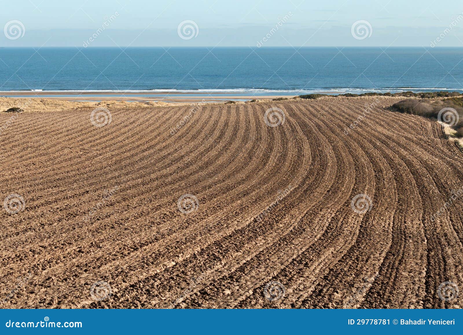 Ploughed Field stock image. Image of farm, soil, blue - 29778781