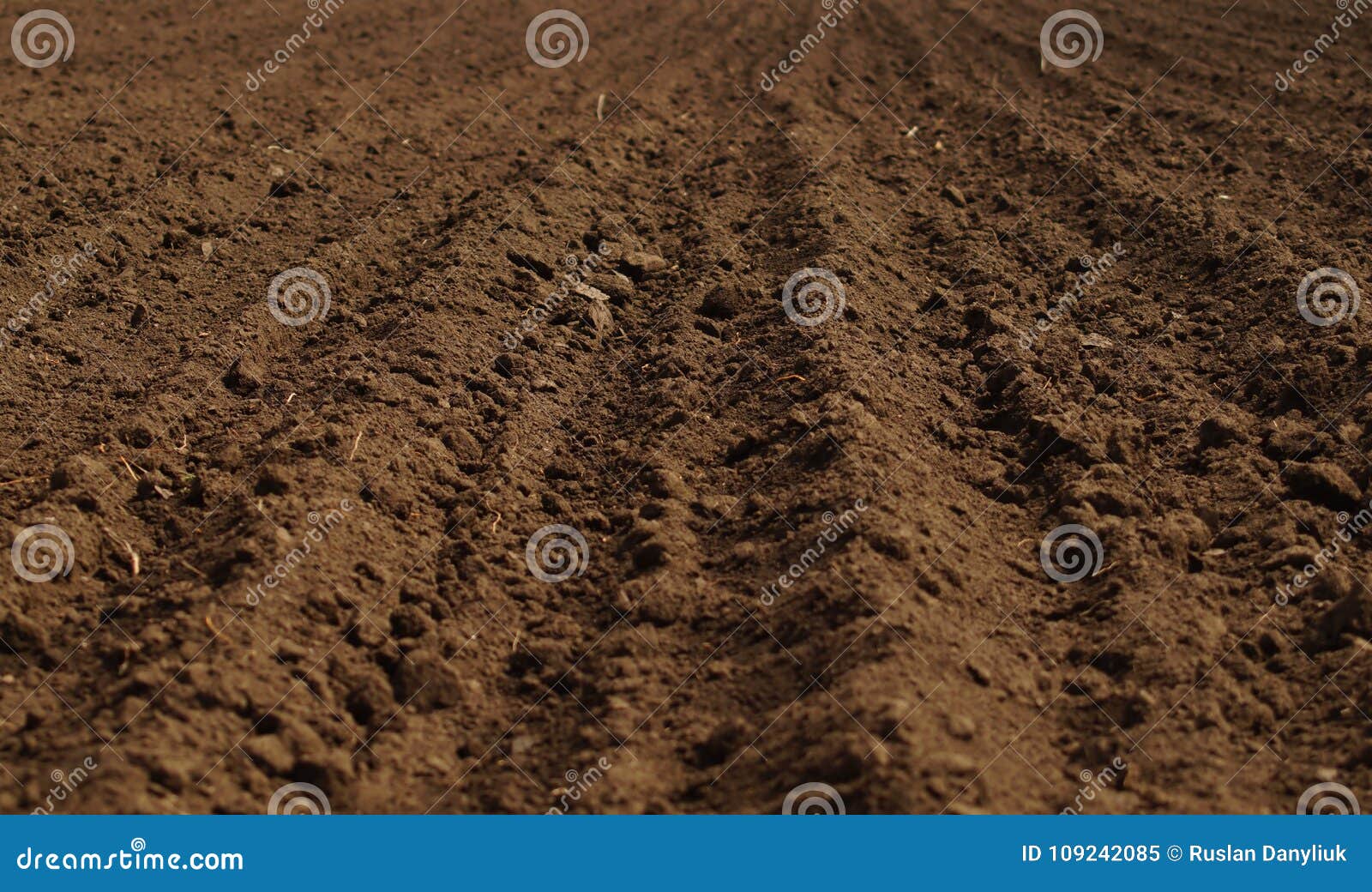 Ploughed Field in Spring Prepared for Sowing. Stock Image - Image of ...