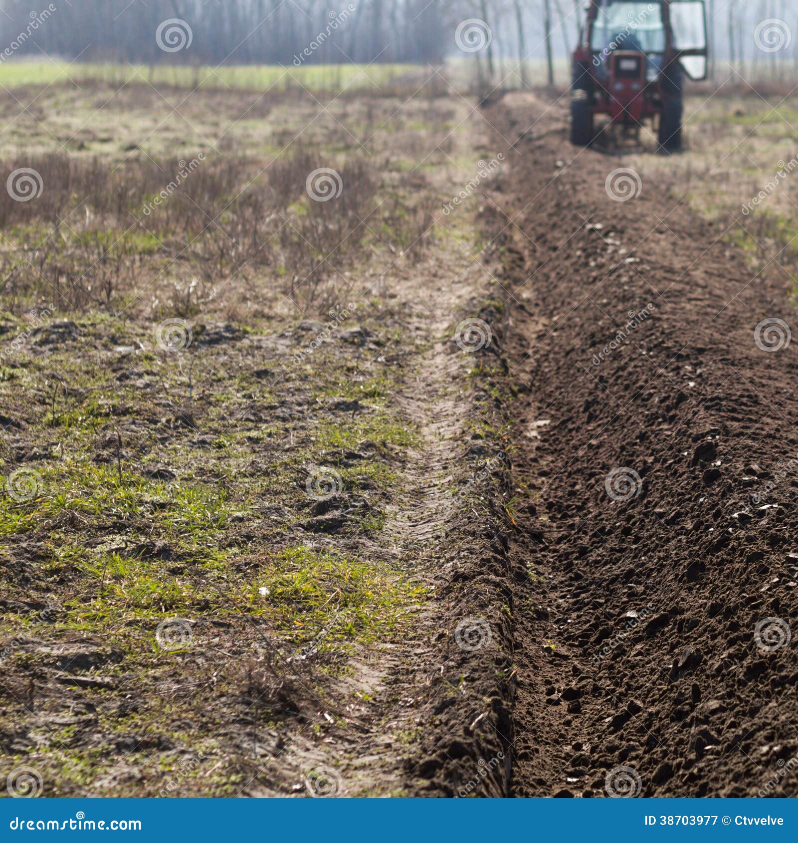 Ploughing in the fields stock image. Image of land, farm - 38703977