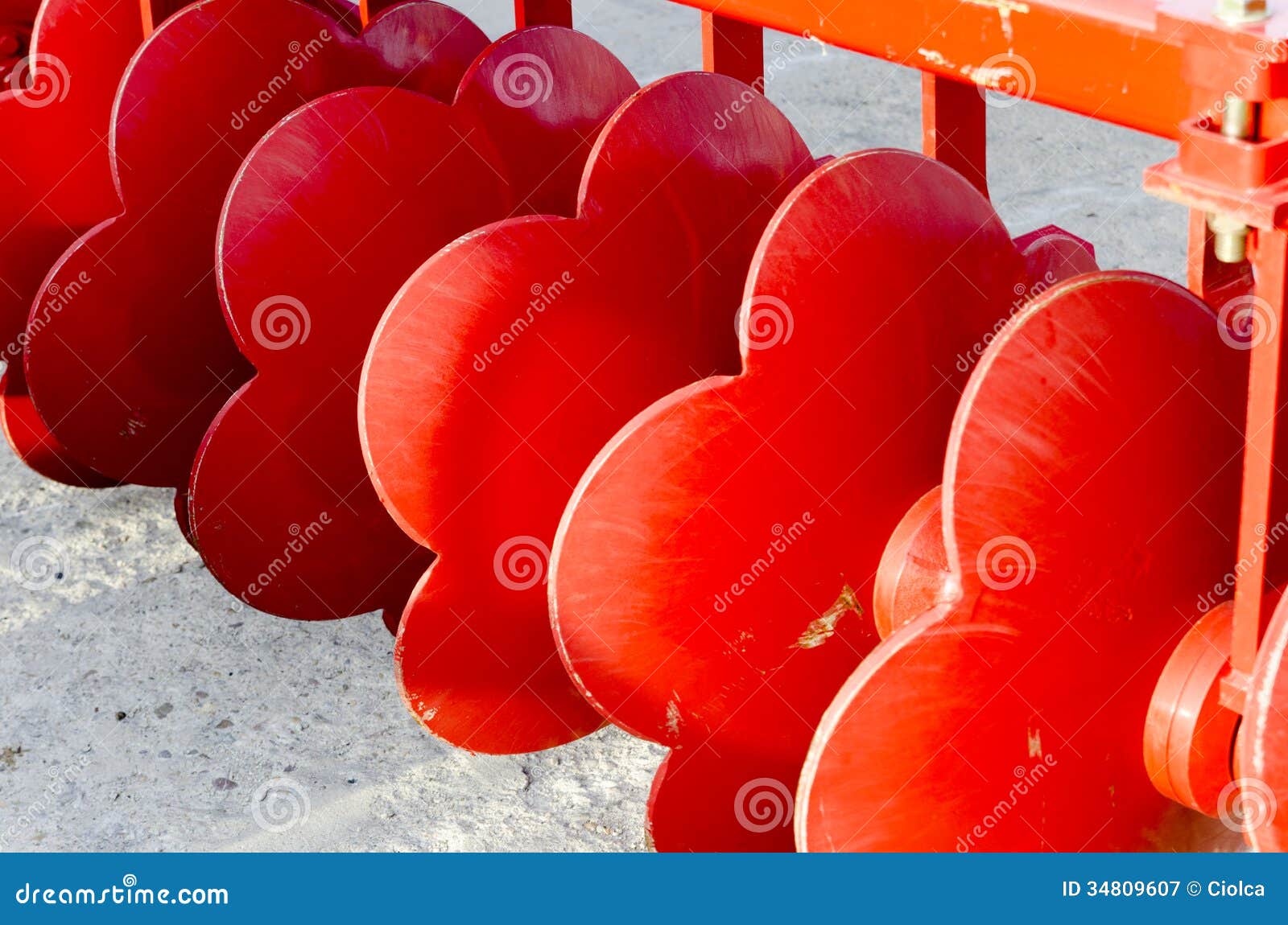 Ploughing machine detail stock image. Image of agriculture - 34809607