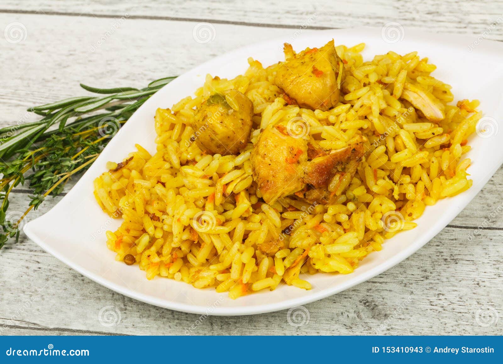Plov with turkey stock image. Image of food, carrot - 153410943