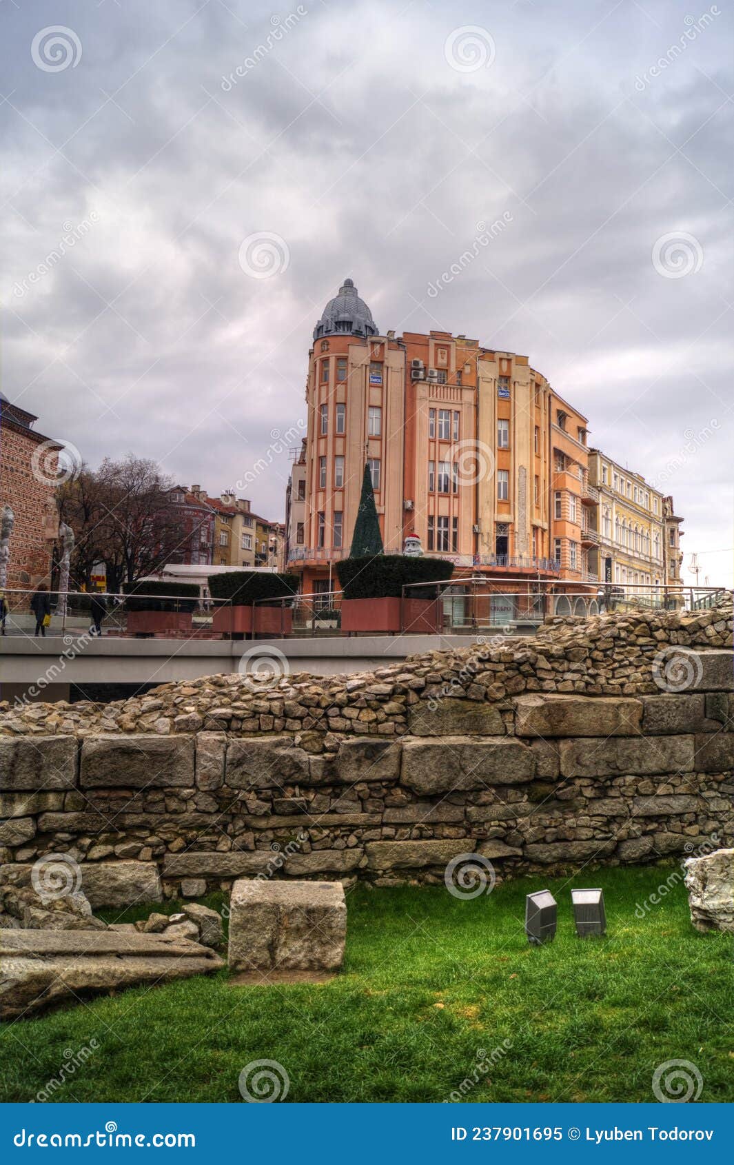 Plovdiv, Centrum Square with Ancient Roman Stadium Editorial Image ...