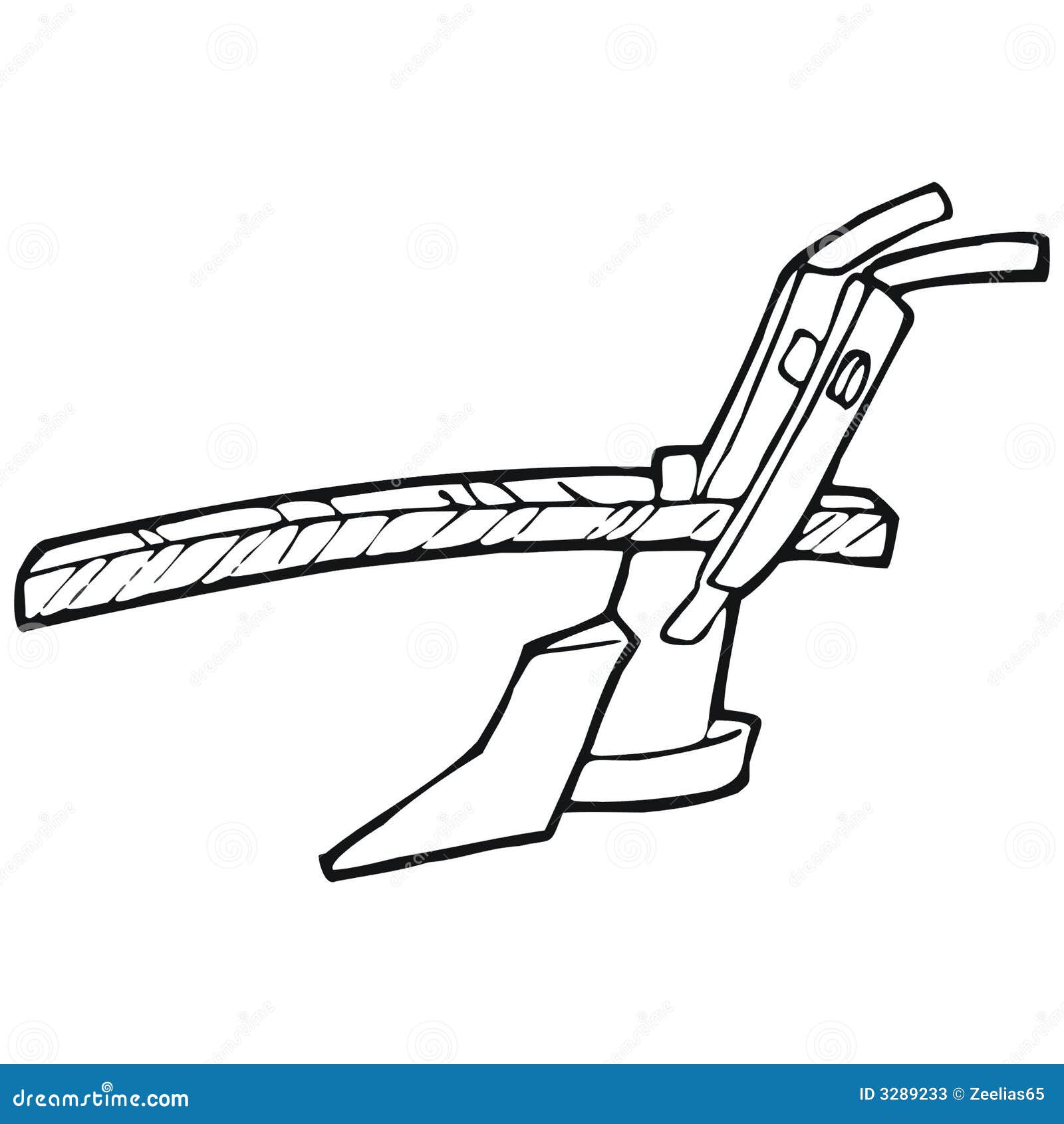 Plow stock vector. Illustration of rural, plough, plantation - 3289233