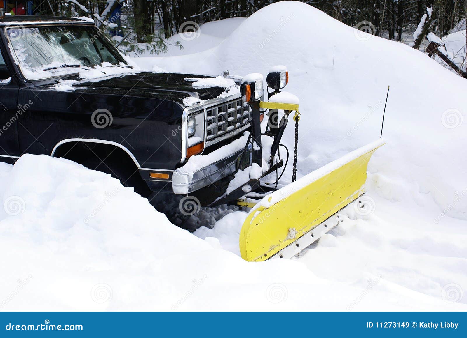 Plow in the Snow stock image. Image of clear, cold, season - 11273149