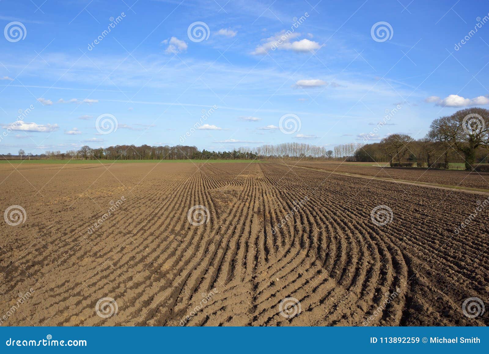 Plow Soil Patterns in Springtime Stock Image - Image of climate ...