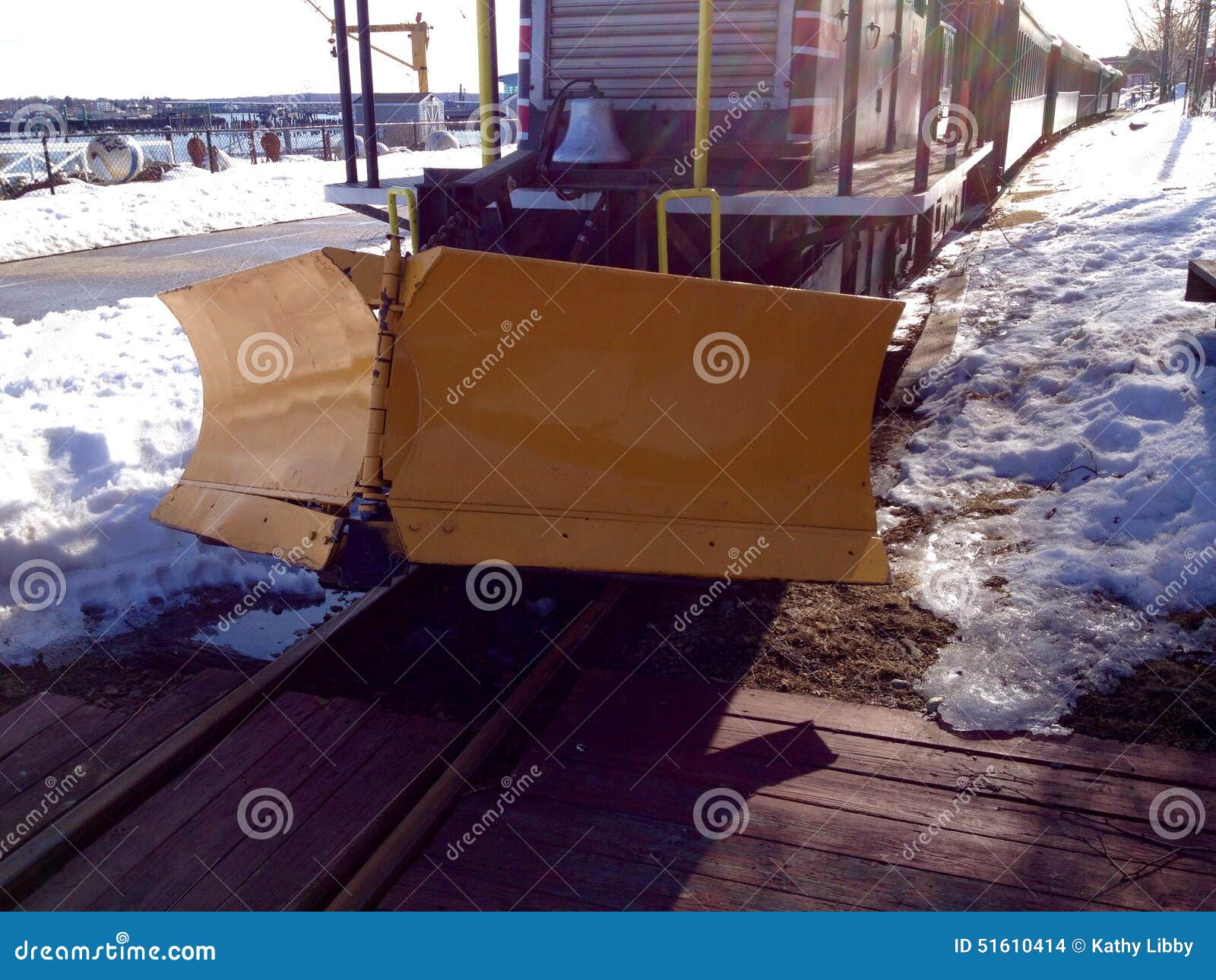 Plow on a train stock photo. Image of plow, railroad - 51610414