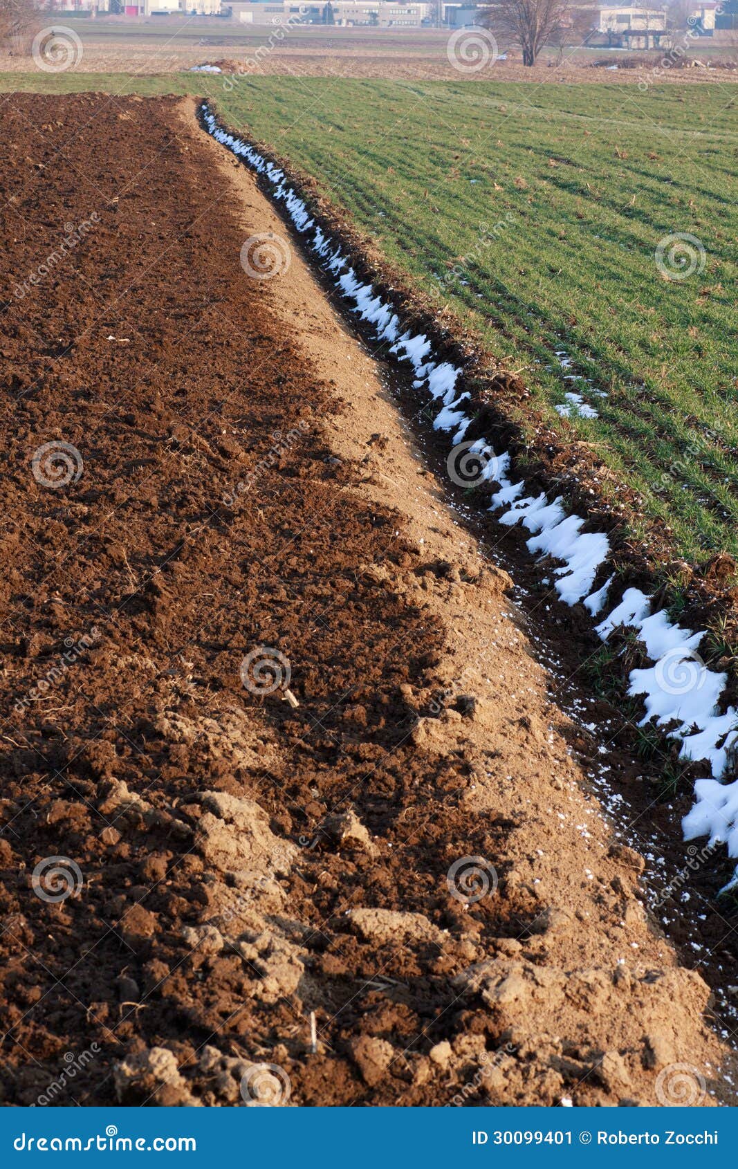 Plowed field stock image. Image of country, open, nature - 30099401