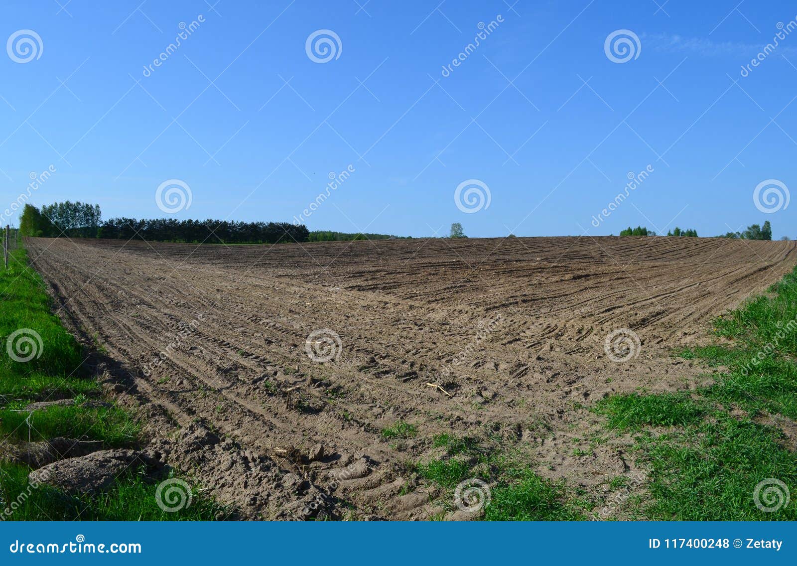Plowed Field in the Spring Time Stock Photo - Image of field, land ...