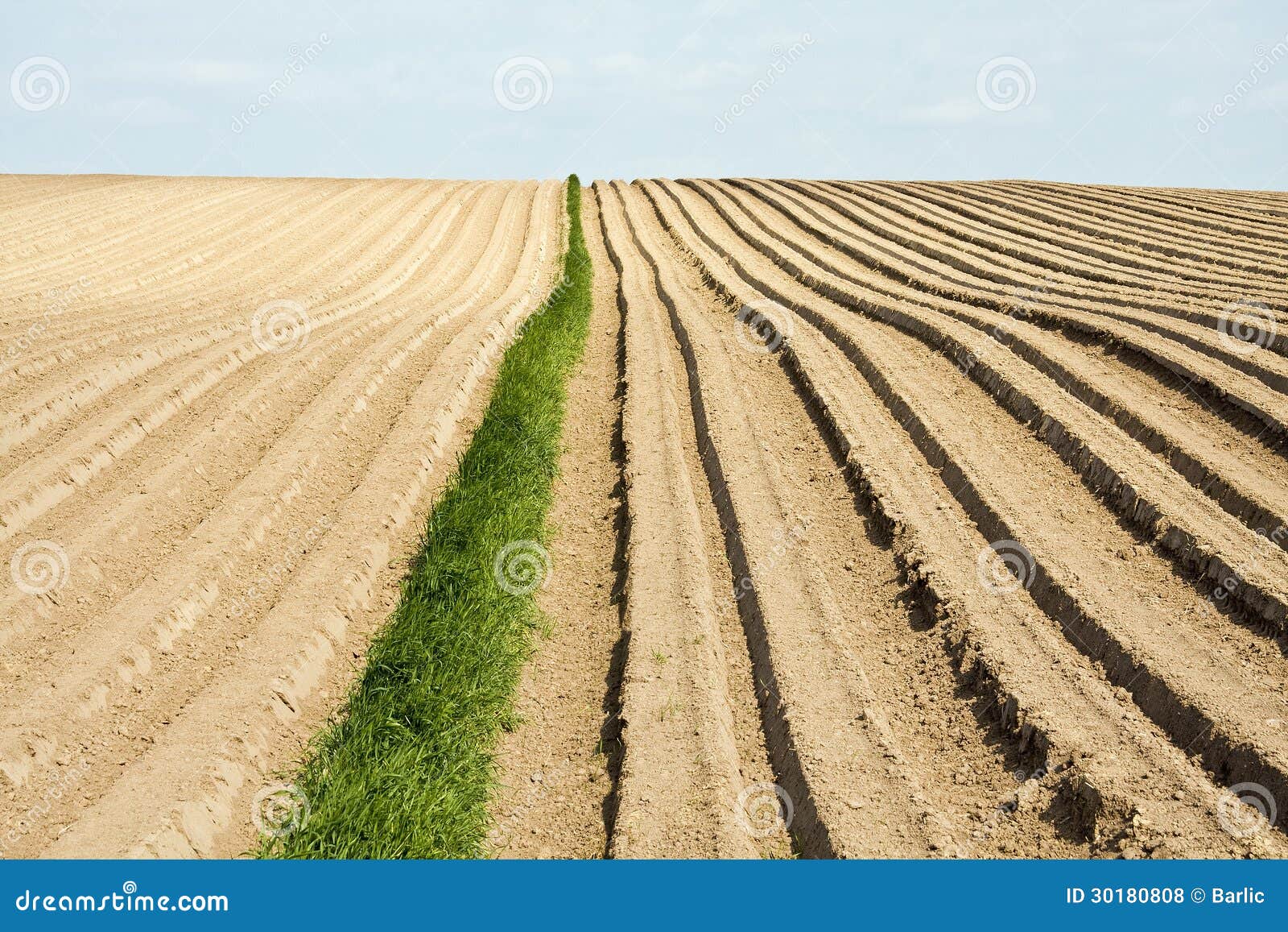 Plowed field stock photo. Image of furrow, hillside, country - 30180808