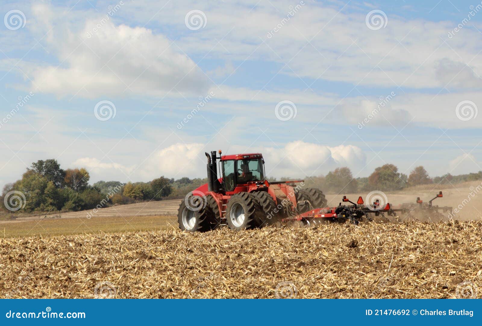 Plowing Corn Field stock photo. Image of clouds, farm - 21476692