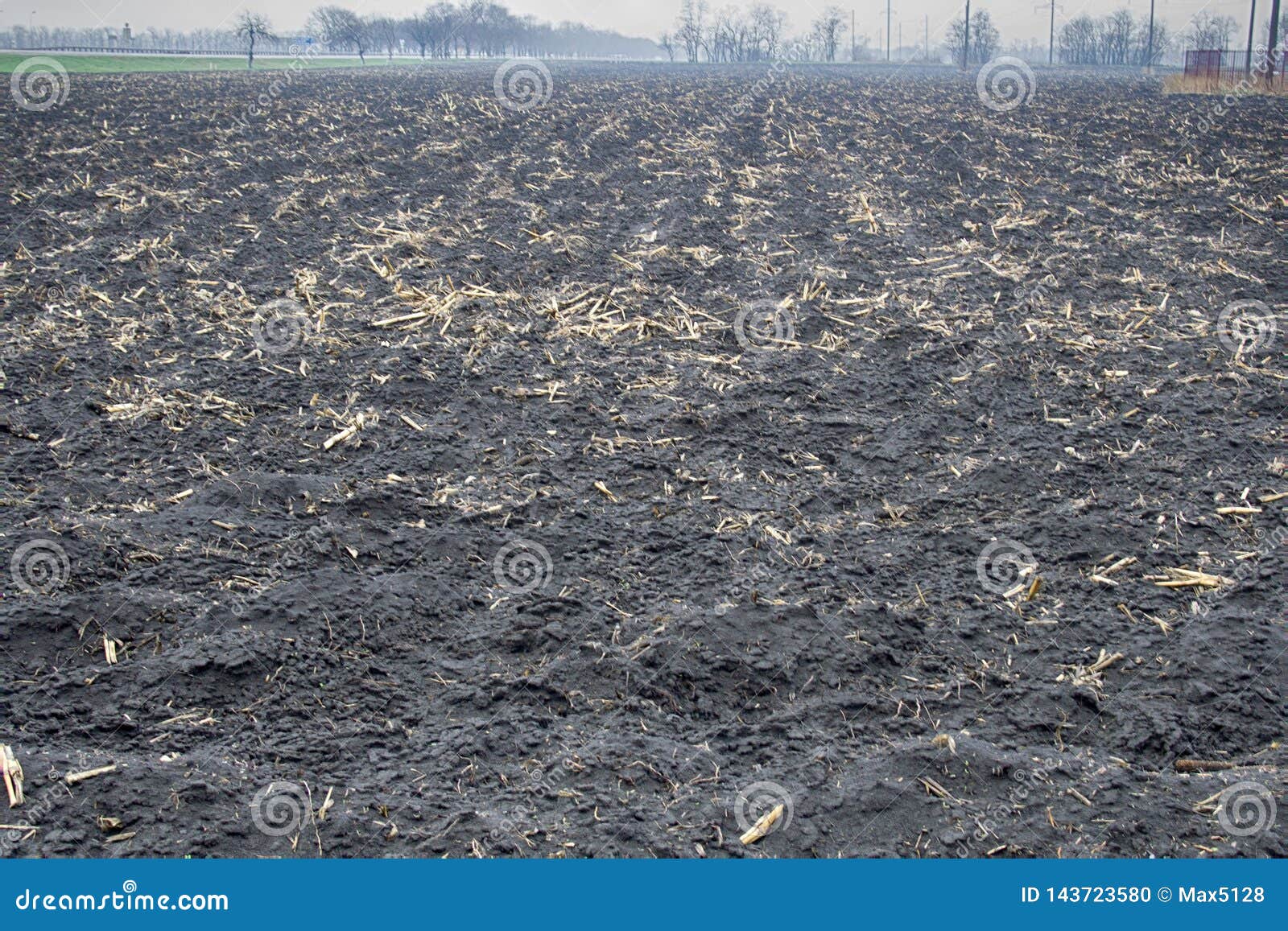 Plowing Corn Fields and Winter Fallow Land Stock Photo - Image of ...