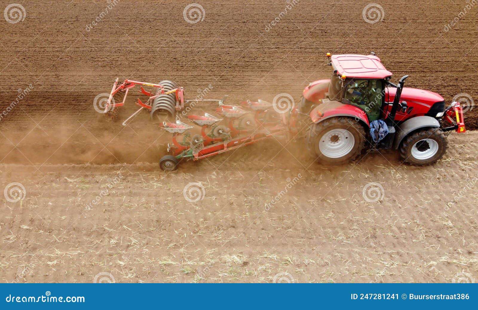 Plowing dry farmland stock image. Image of land, plantation - 247281241