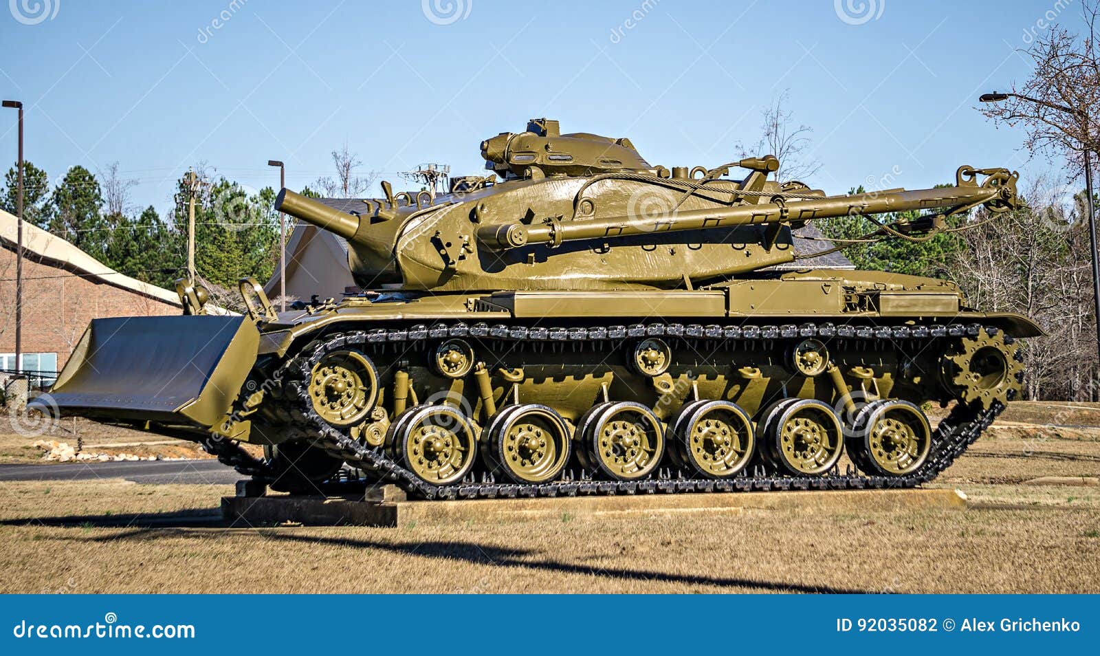Plowing Tank on Display in South Carolina Stock Photo - Image of scrape ...