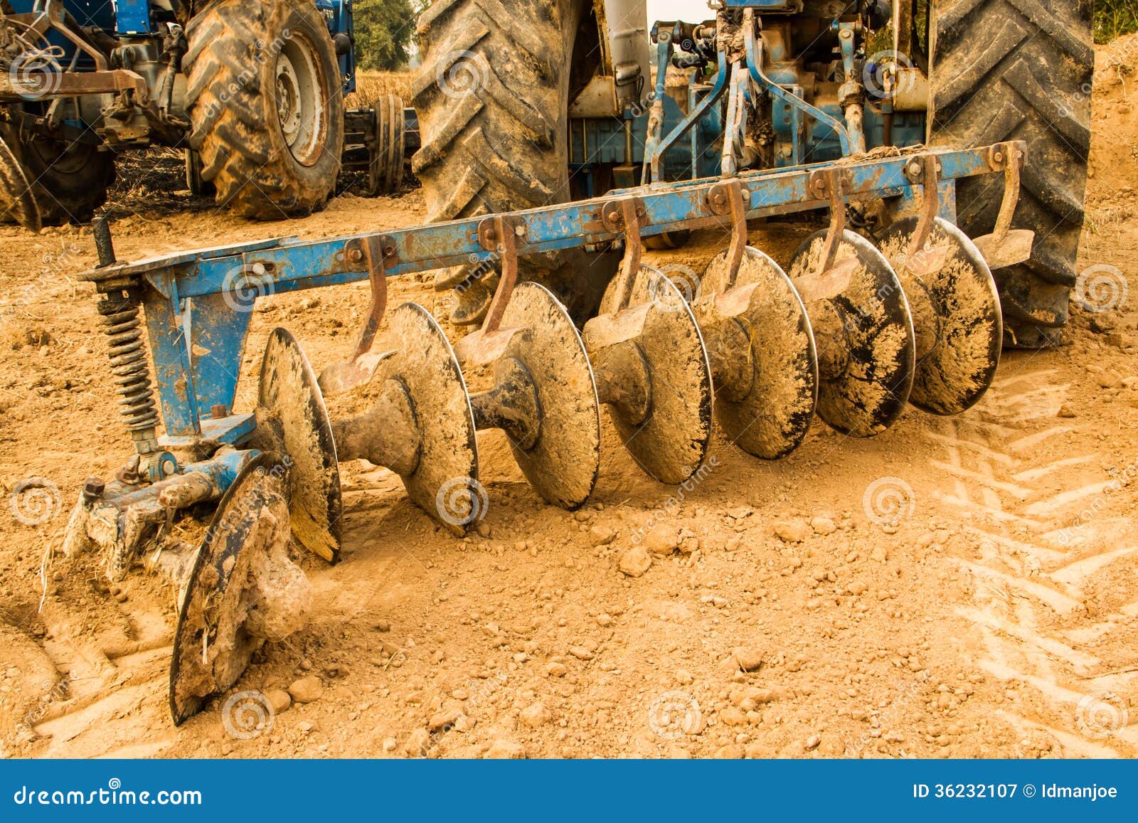 Plowing tractor stock image. Image of harvesting, bright - 36232107