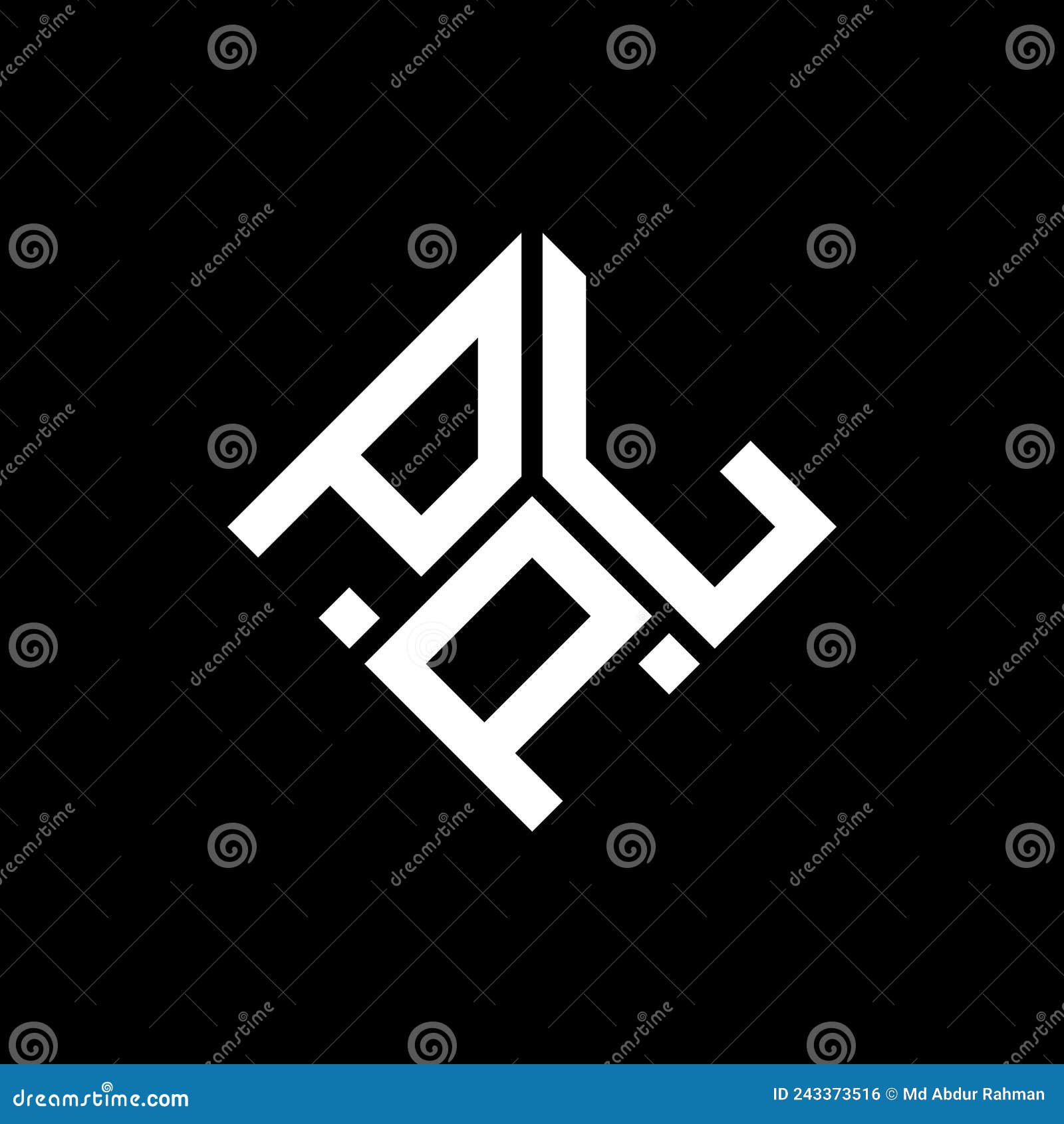 PLP Letter Logo Design On Black Background. PLP Creative Initials ...