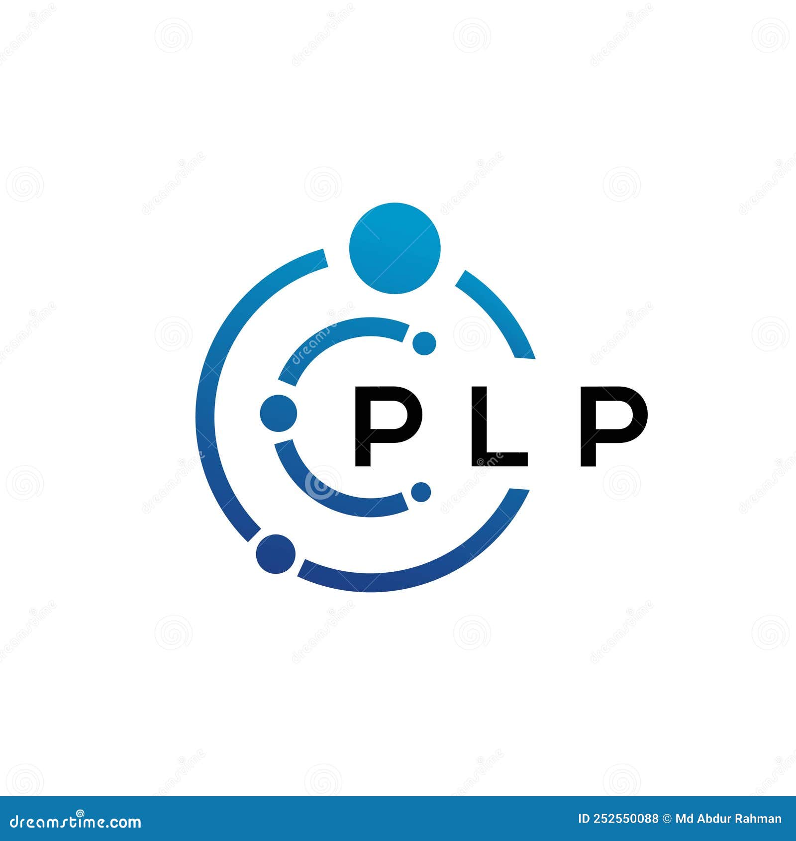 PLP Letter Technology Logo Design on White Background. PLP Creative ...