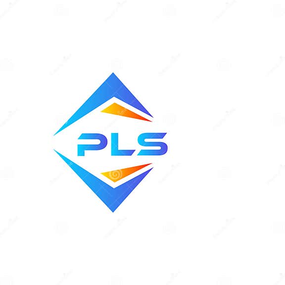 PLS Abstract Technology Logo Design on White Background. PLS Creative ...