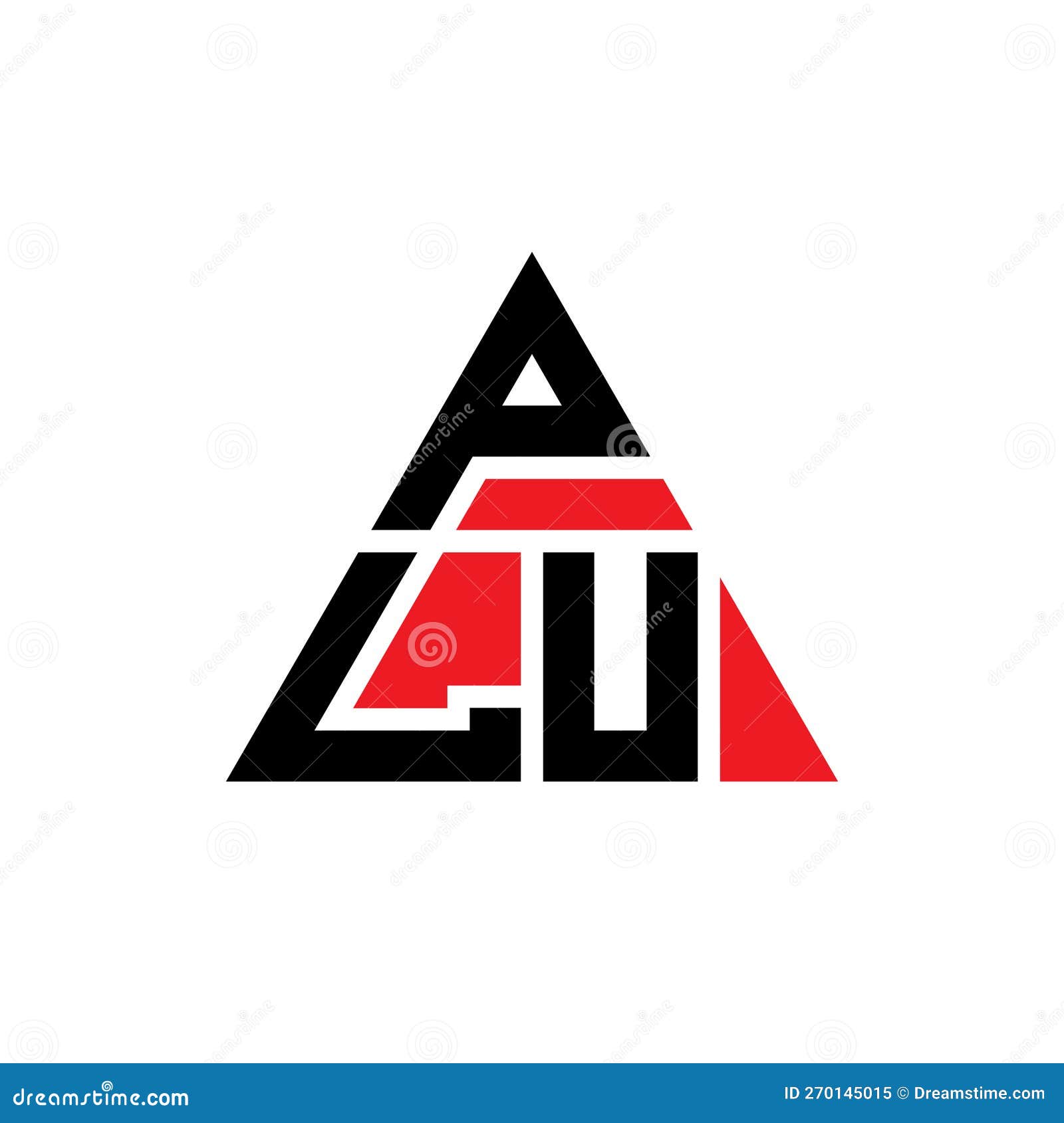 PLU Triangle Letter Logo Design with Triangle Shape. PLU Triangle Logo ...