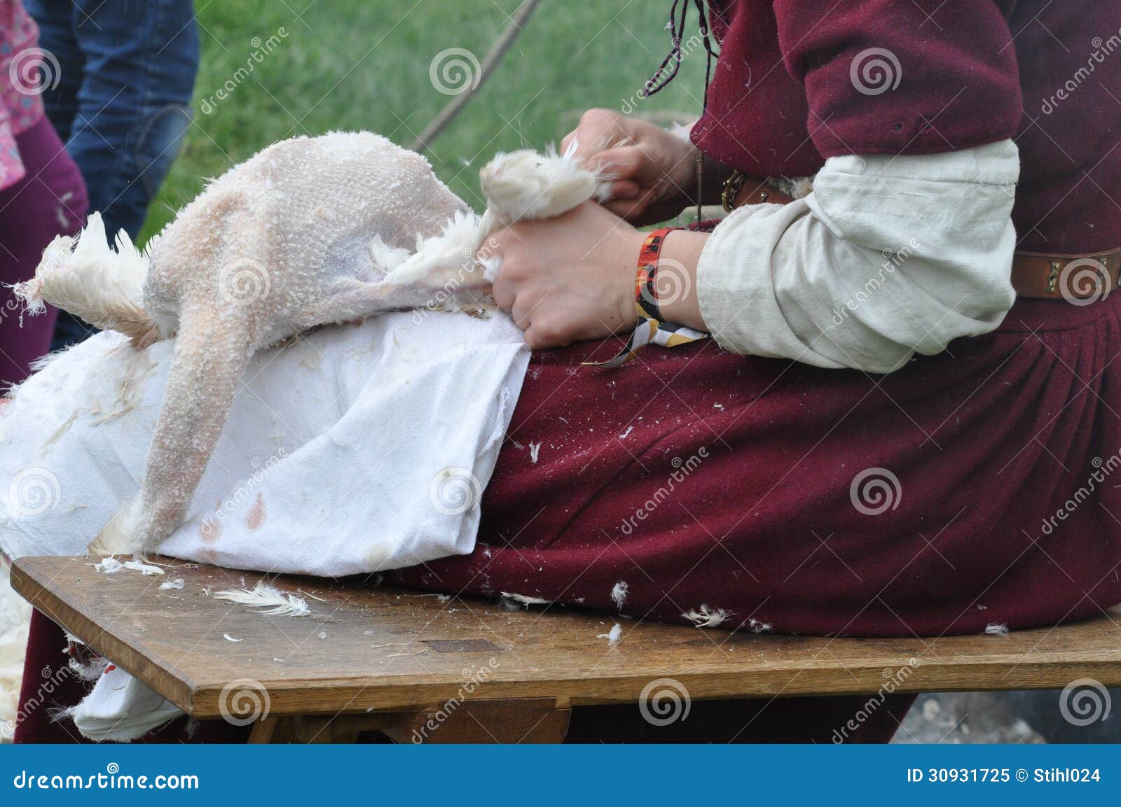Plucking feathers stock image. Image of meat, poultry - 30931725