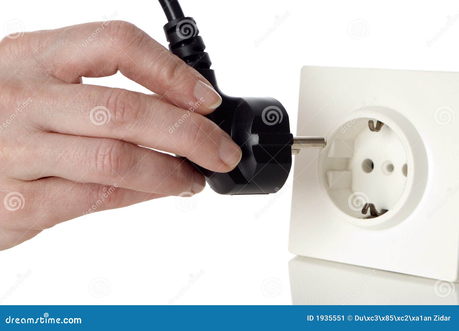 Plug stock image. Image of plug, cord, skin, power, white - 1935551