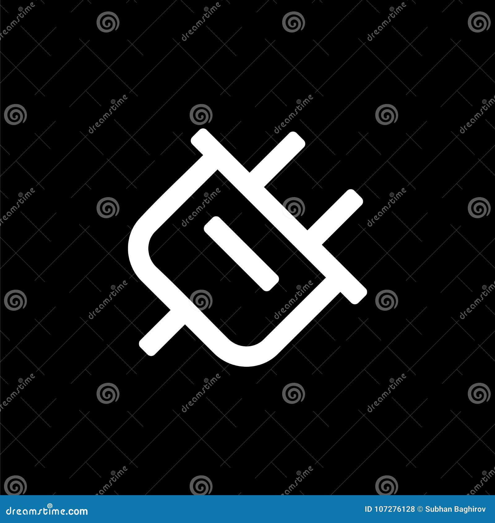 Plug Adapter Icon for Simple Flat Style Ui Design Stock Vector ...