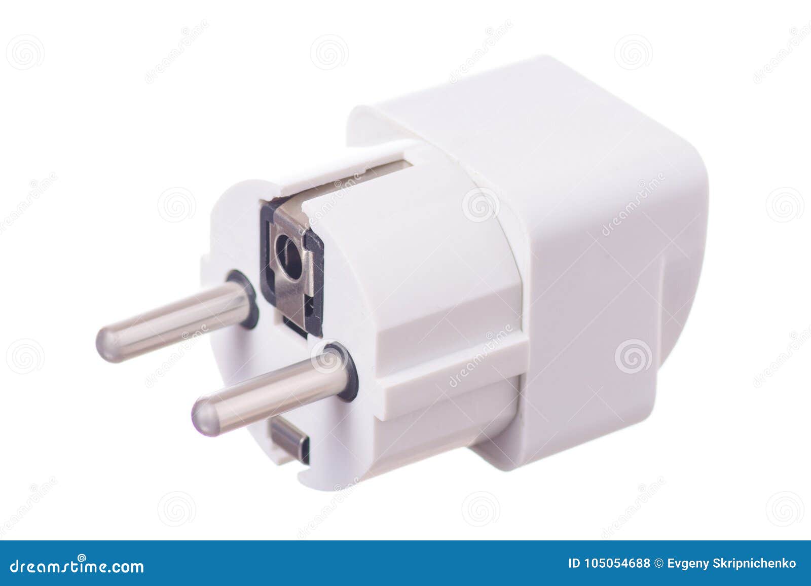 Plug adapter isolation stock photo. Image of europe - 105054688
