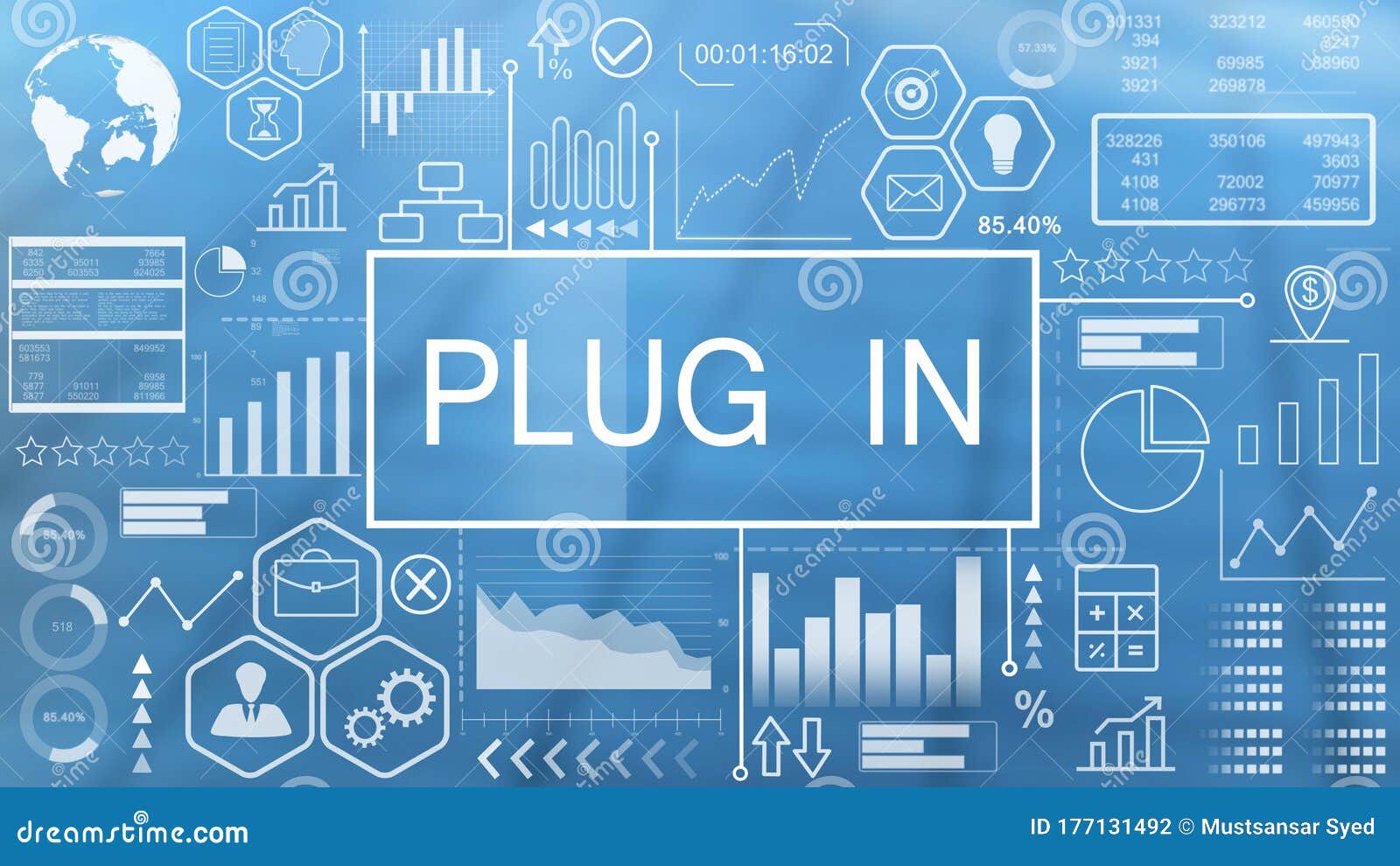 Plug in, Animated Typography Stock Illustration - Illustration of ...