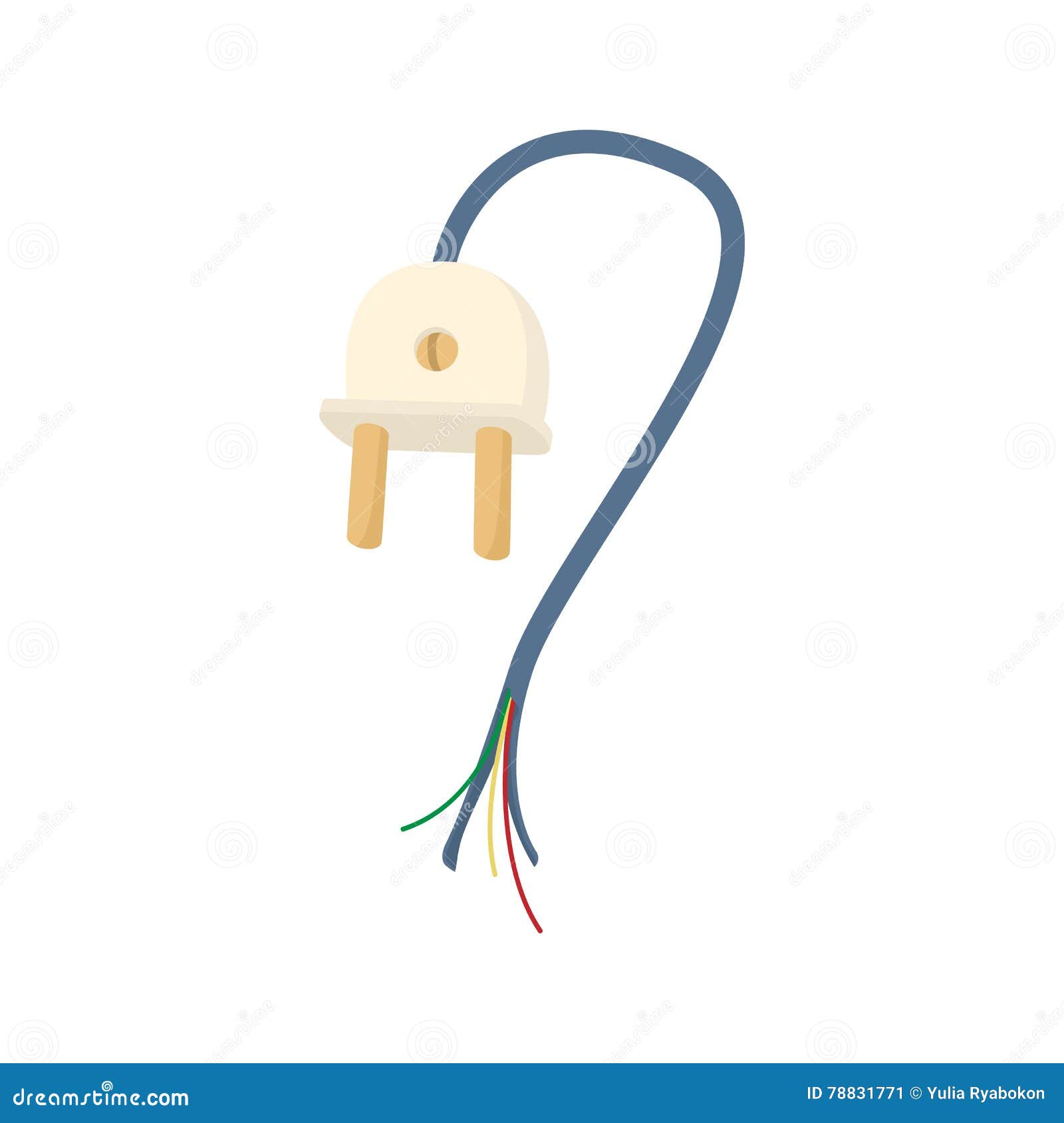 Wire Plug Icon Cartoon Style Stock Illustrations – 409 Wire Plug Icon ...
