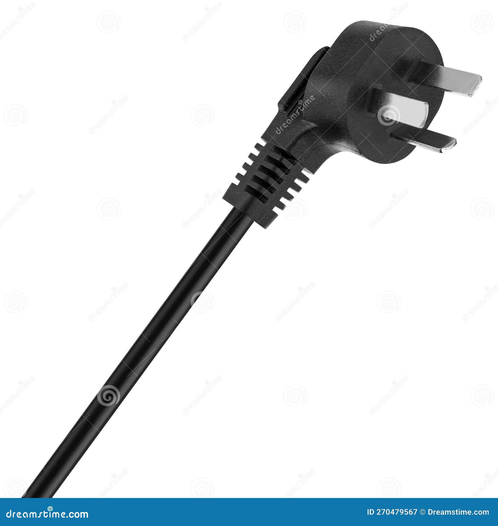 Plug BS 1363, with Three Pins, on a White Background in Isolation Stock ...