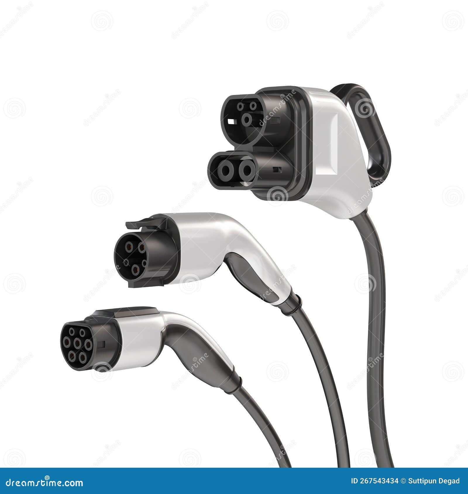 Plug Charger Connector Type Isolated on White Background Stock ...